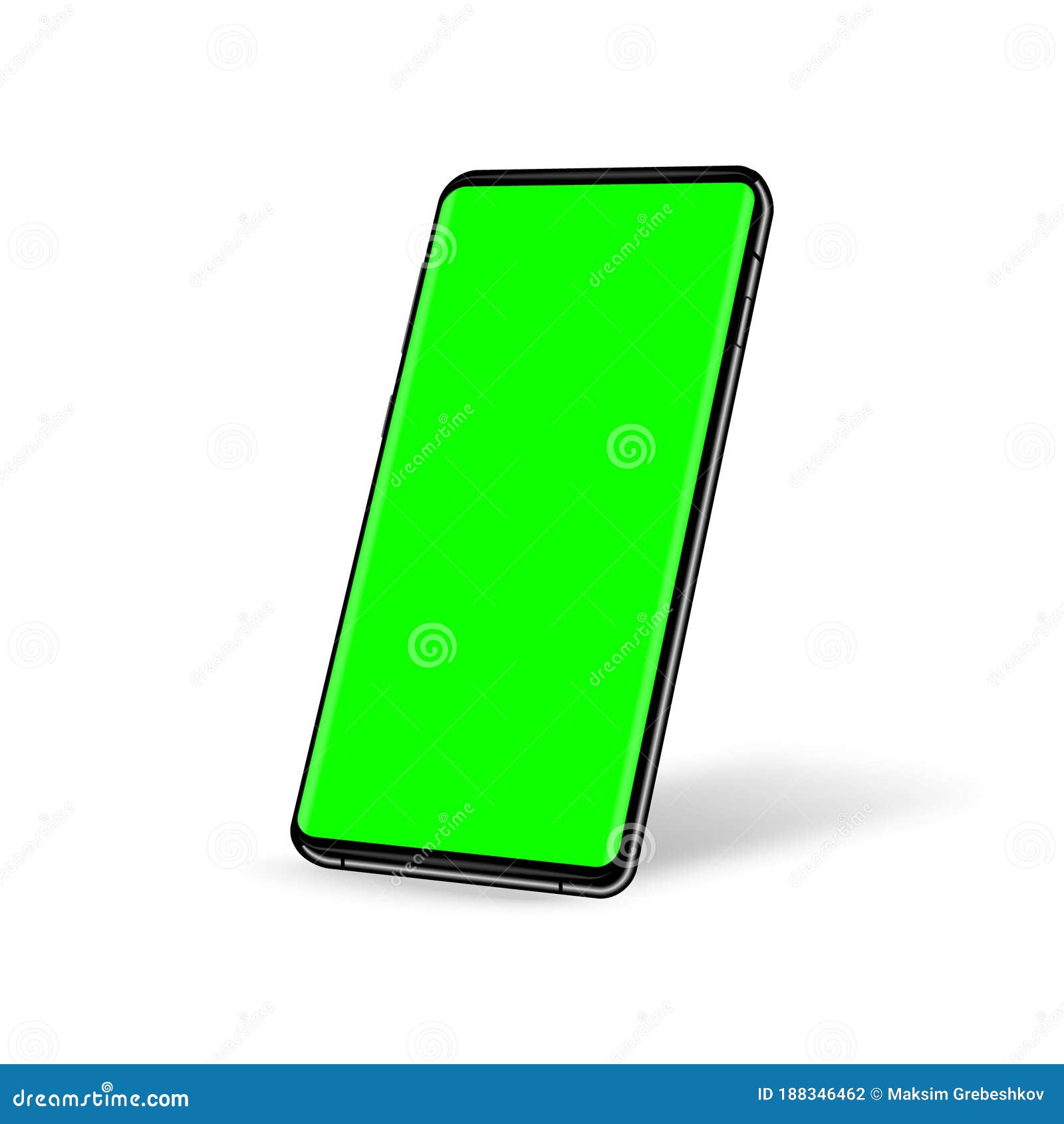 Phone With Green Screen Chroma Key Background. Template For Your Design ...
