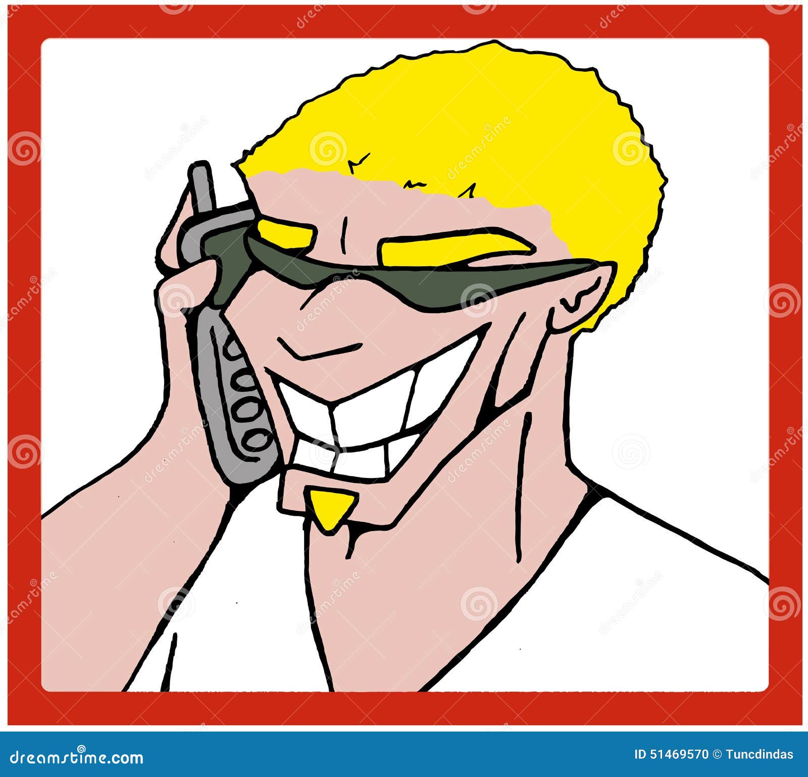 Phone guy stock vector. Illustration of telecommunications - 51469570