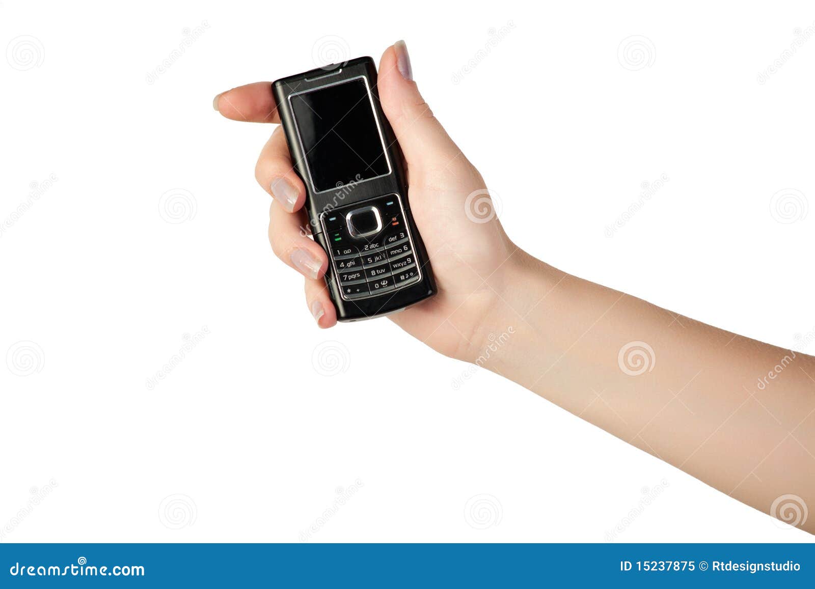 Phone in hand stock image. Image of posing, technology - 15237875