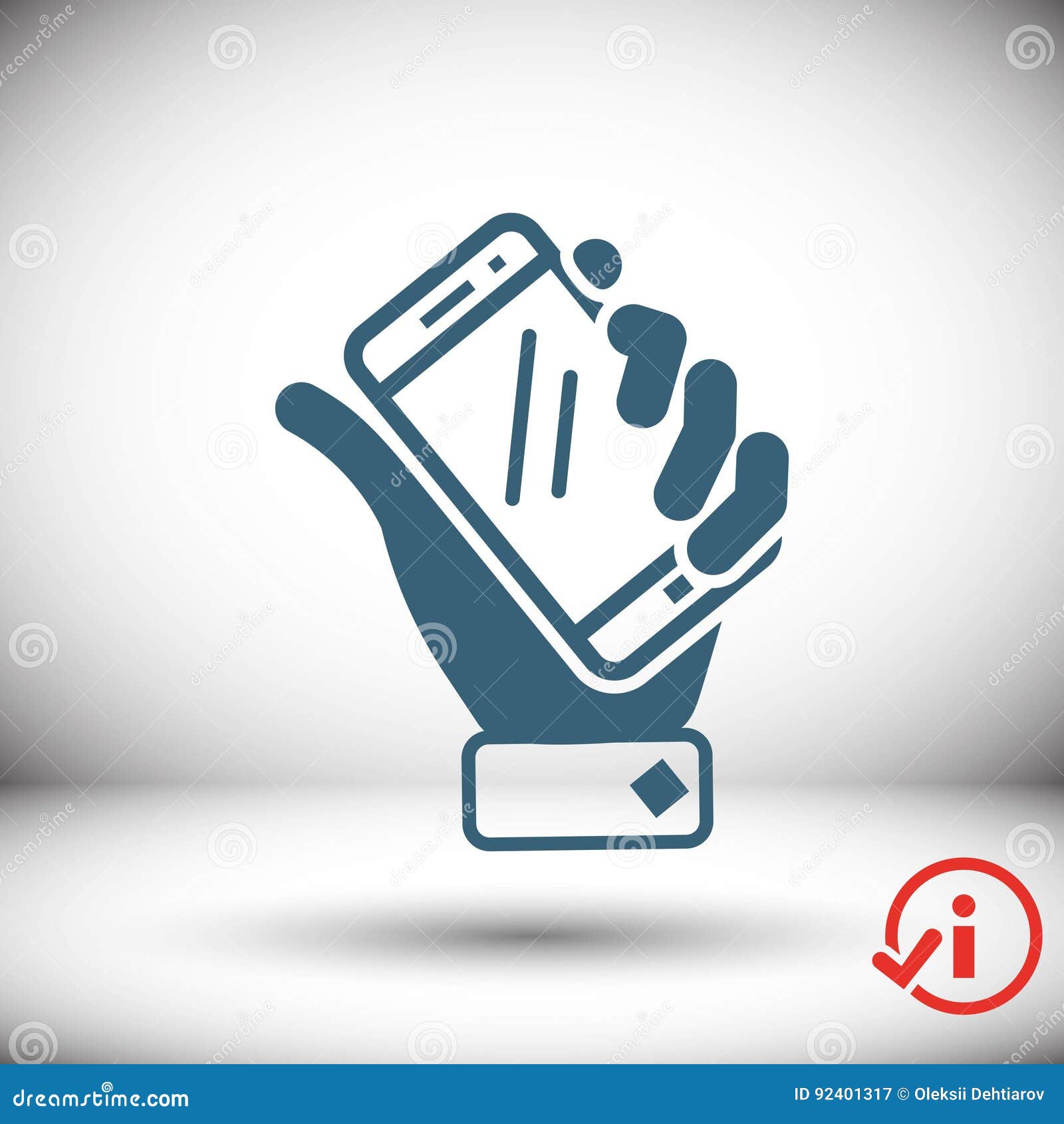 Phone in Hand Icon Stock Vector Illustration Flat Design Stock Vector ...