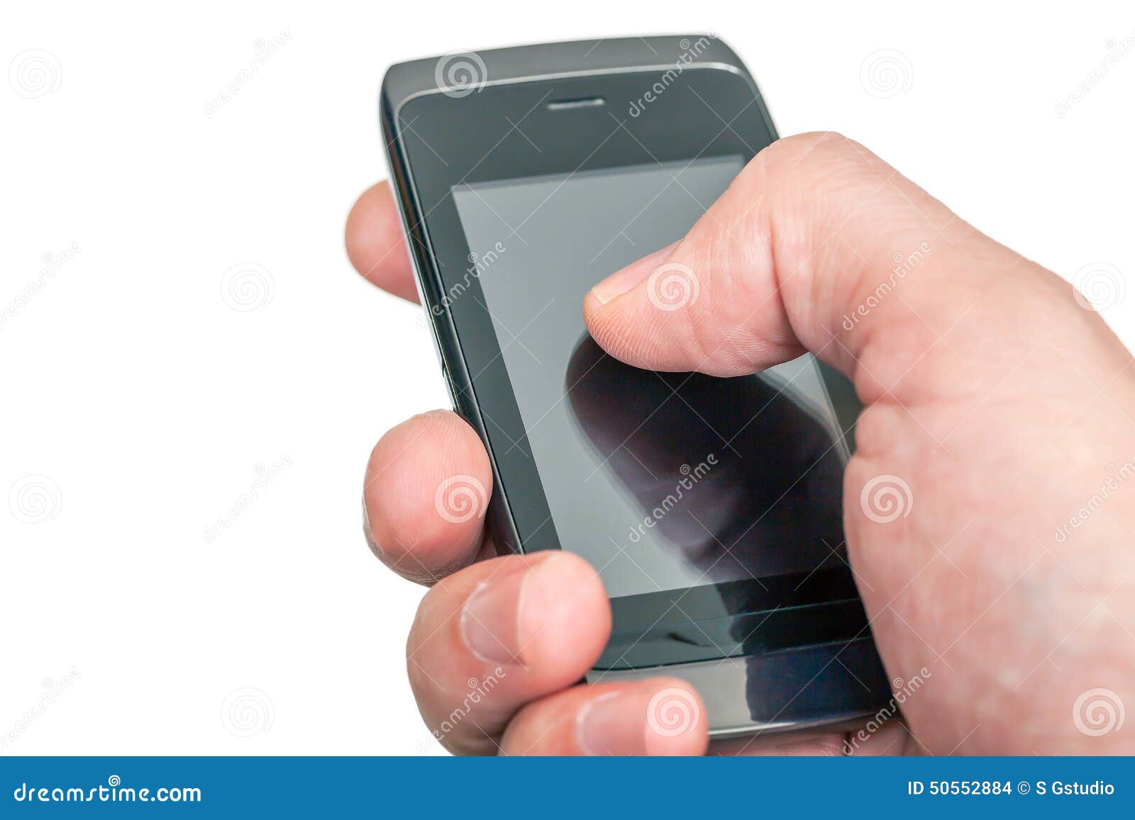 Phone in the hand stock photo. Image of mobile, cellular - 50552884