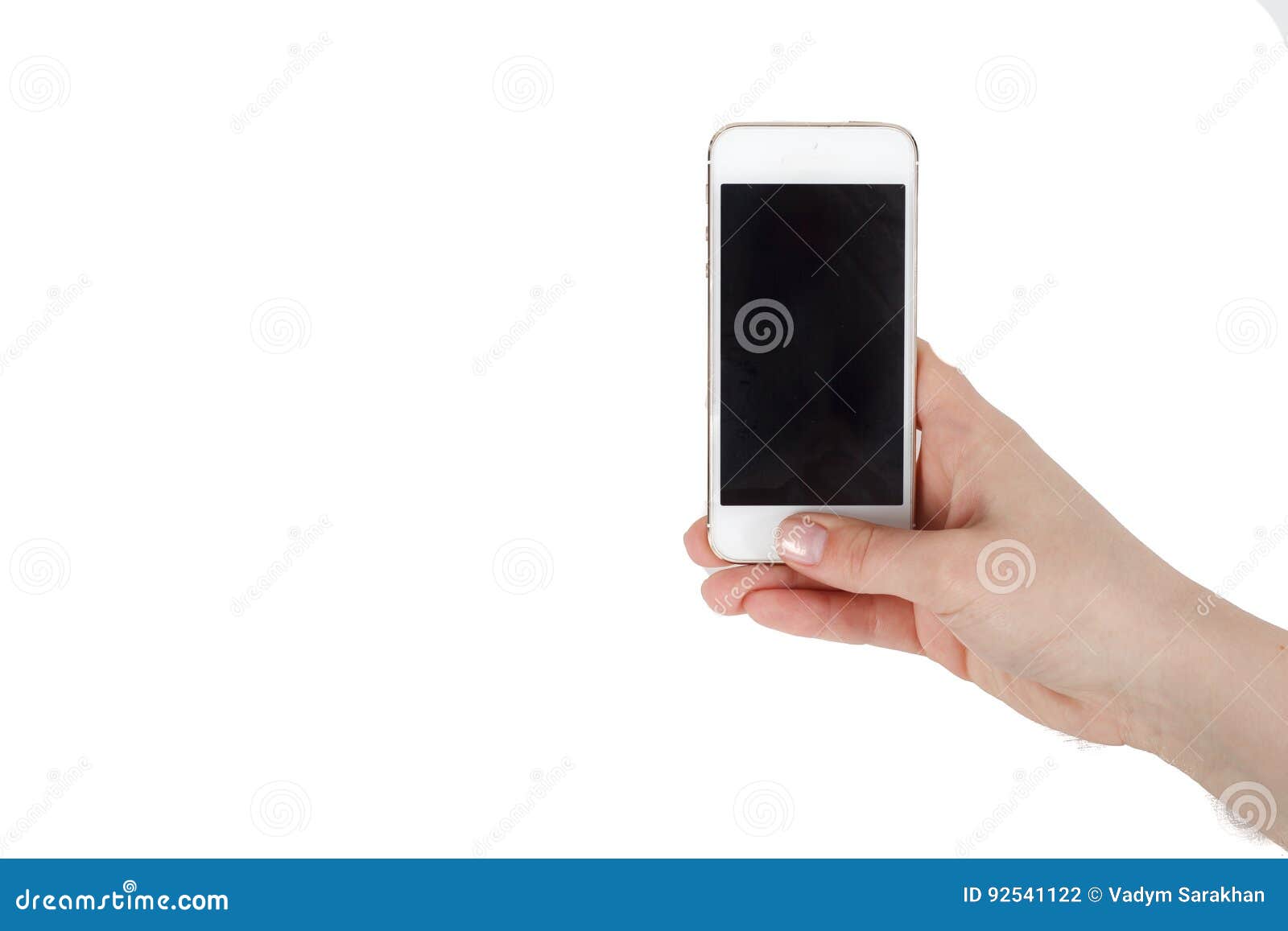 The Phone is in the Hand with the Screen in the Camera Stock Photo ...