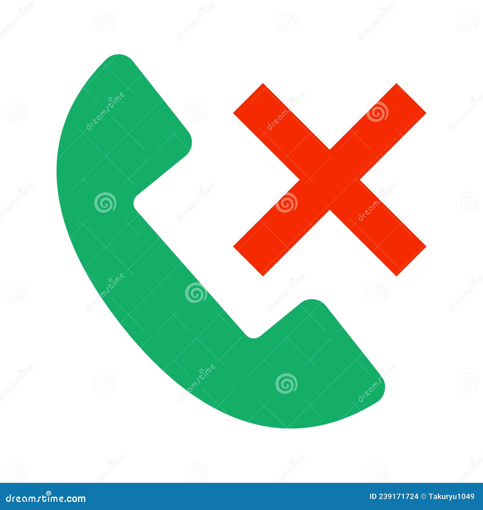 Call Rejection Icon. Simple Vector. Stock Vector - Illustration of ...