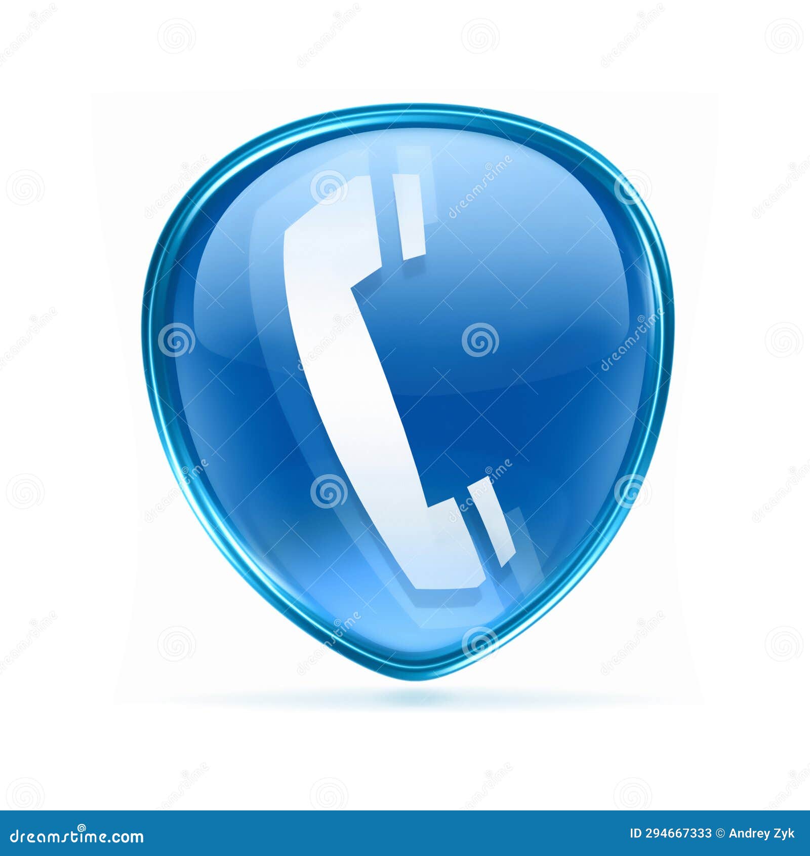 Phone icon blue. stock illustration. Illustration of telecommunication ...