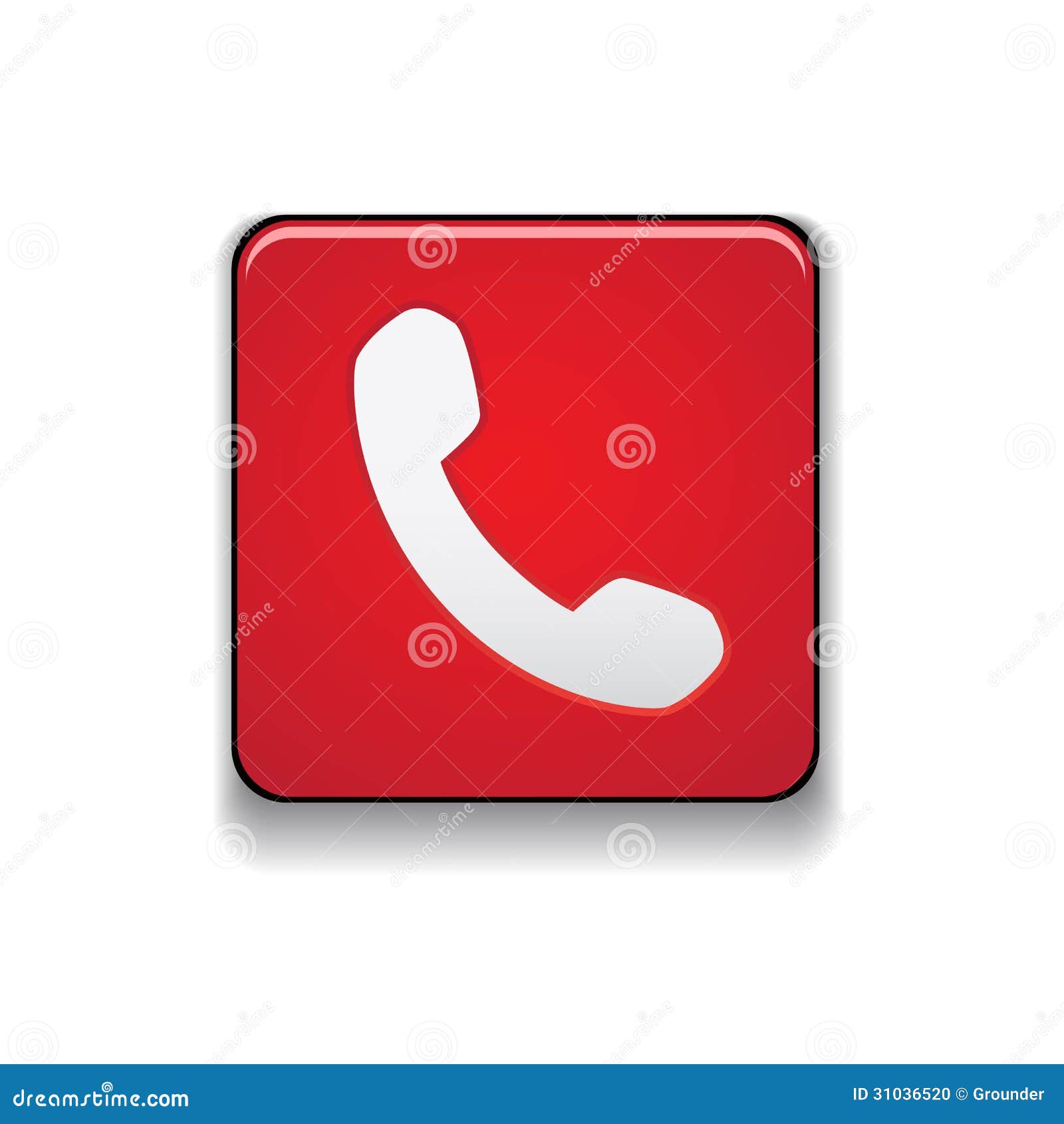Phone icon button vector stock vector. Illustration of icon - 31036520