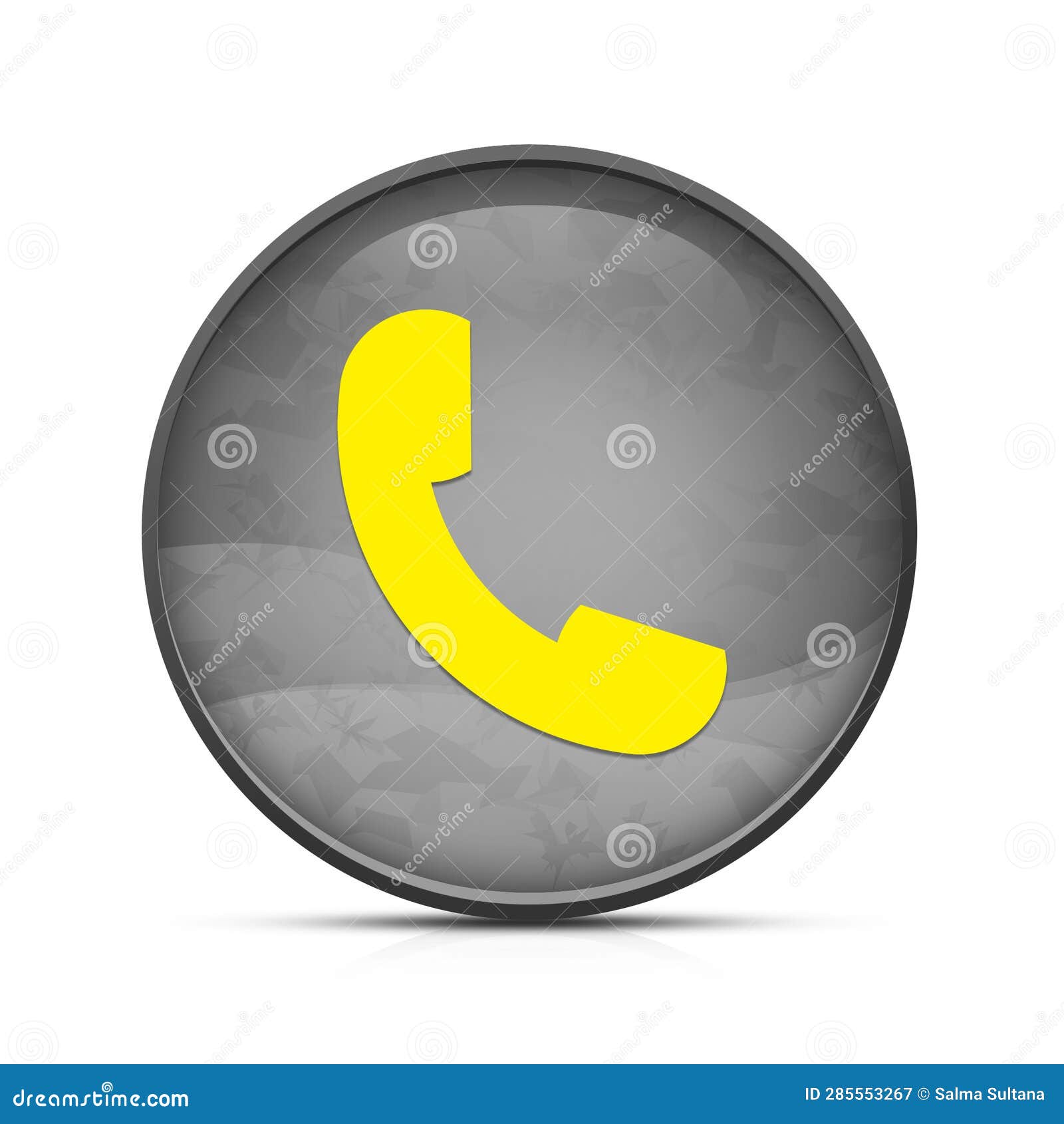 Phone Icon on Classy Splash Black Round Button Illustration Stock ...