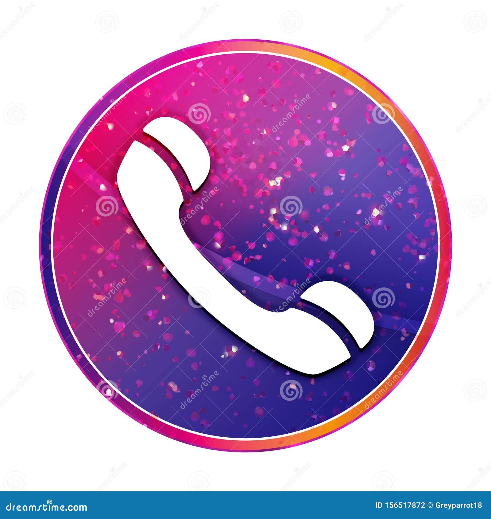 Phone Icon Creative Trendy Colorful Round Button Illustration Stock ...