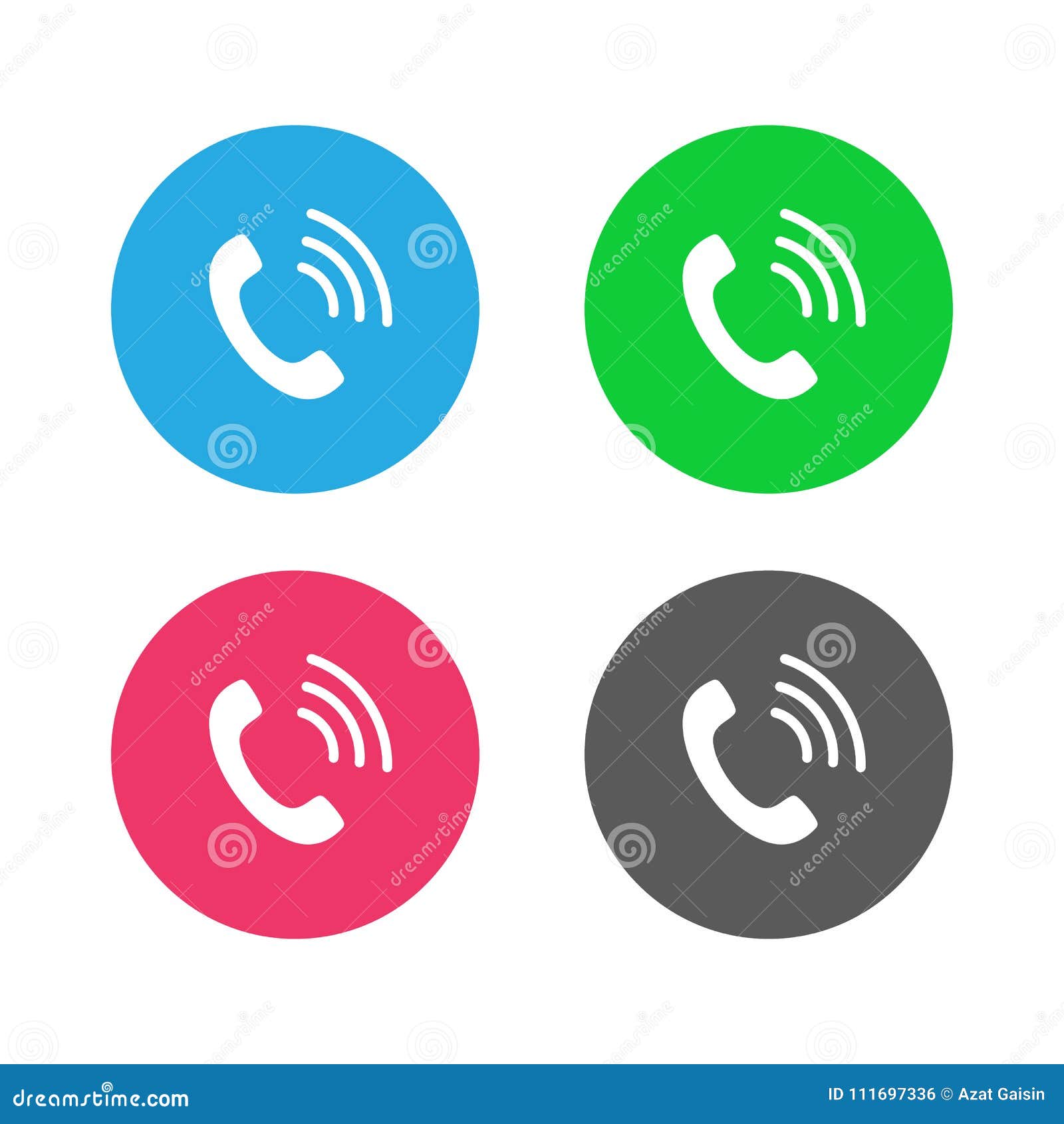Phone Icon. Flat Phone Sign Isolated Stock Vector - Illustration of ...