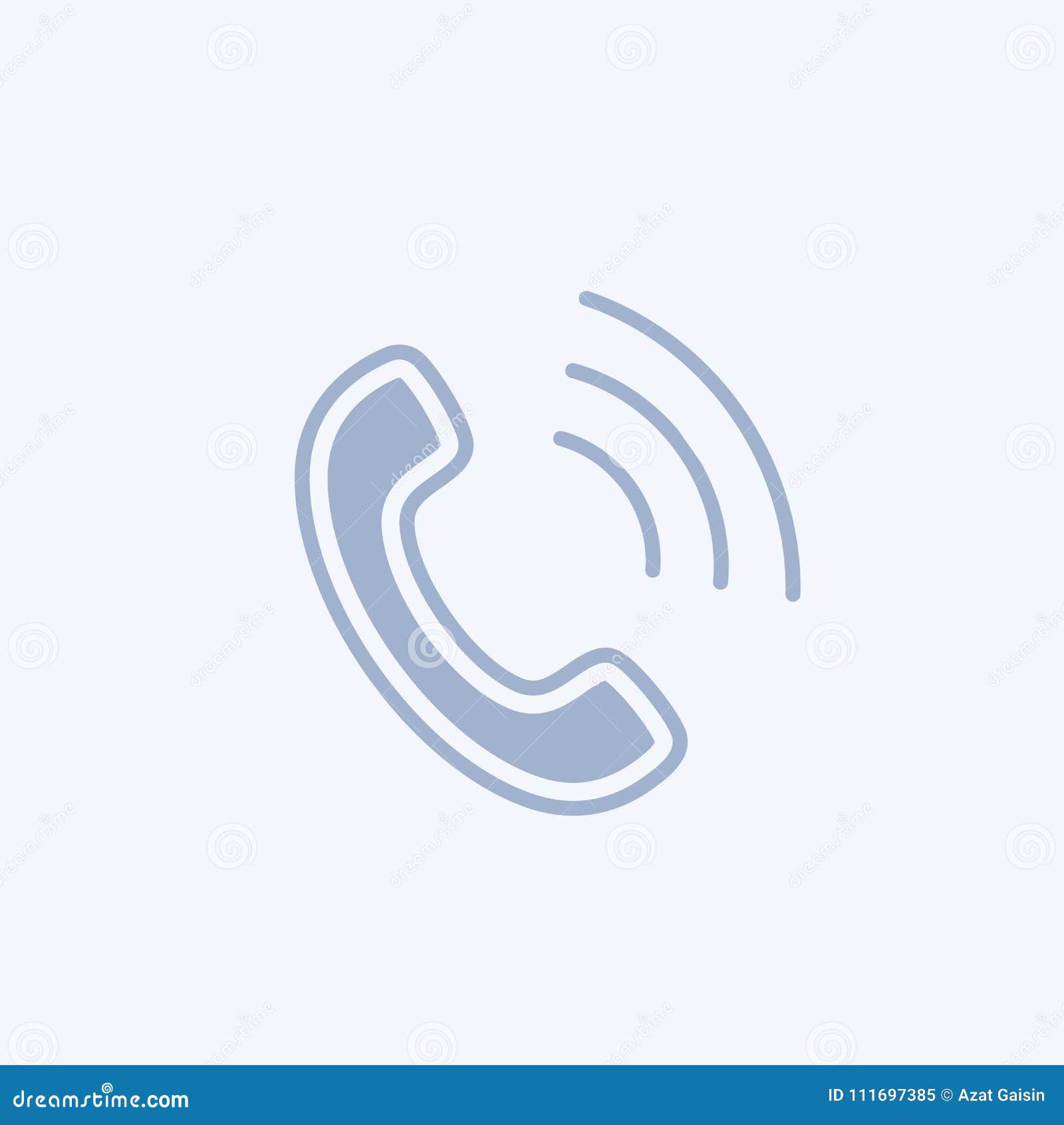 Phone Icon. Flat Phone Sign Isolated Stock Vector - Illustration of ...