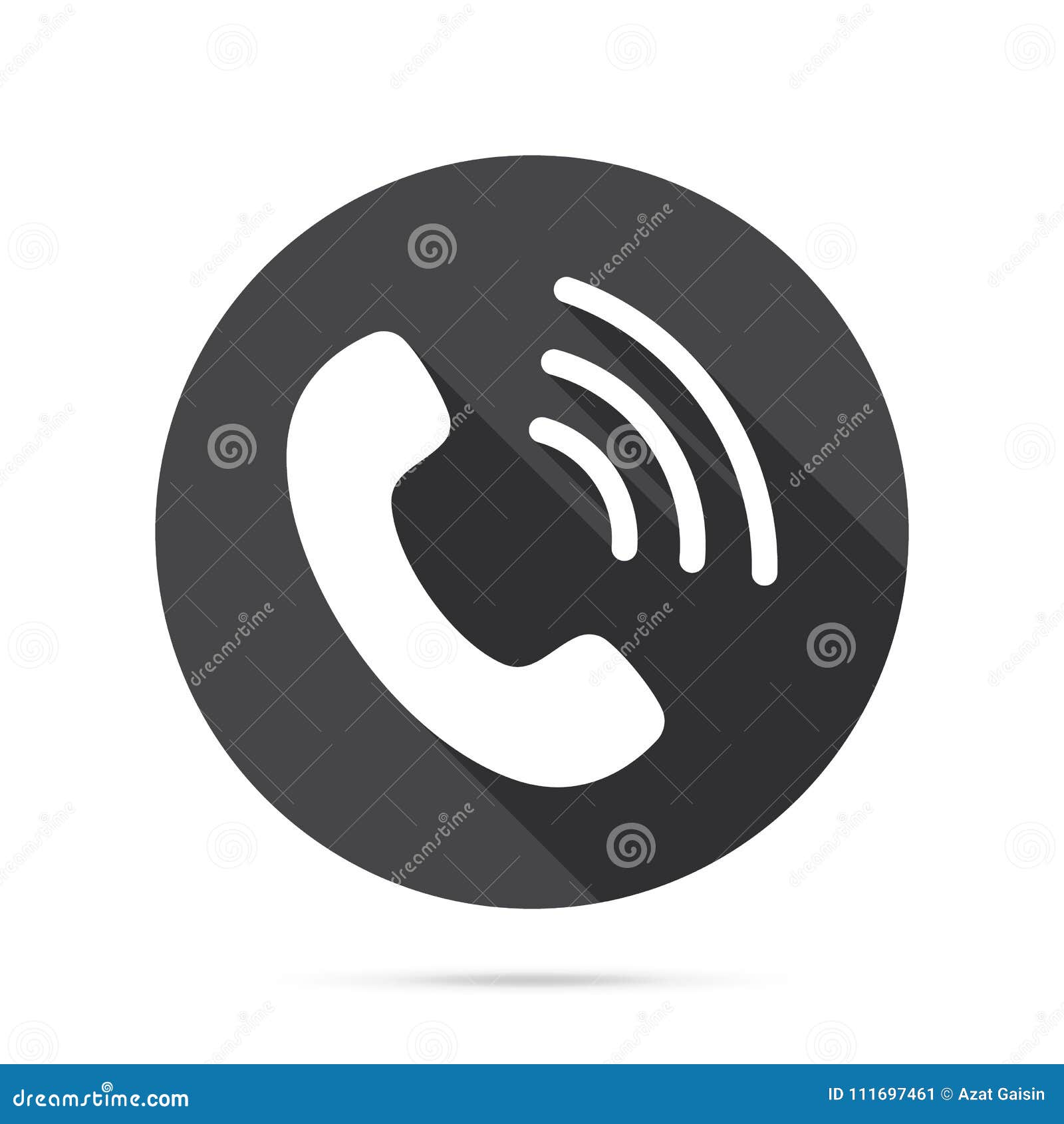 Phone Icon. Flat Phone Sign Isolated Stock Vector - Illustration of ...