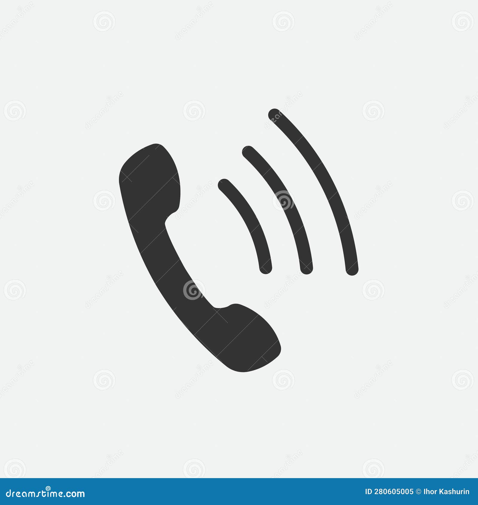 Phone icon in flat style stock vector. Illustration of object - 280605005