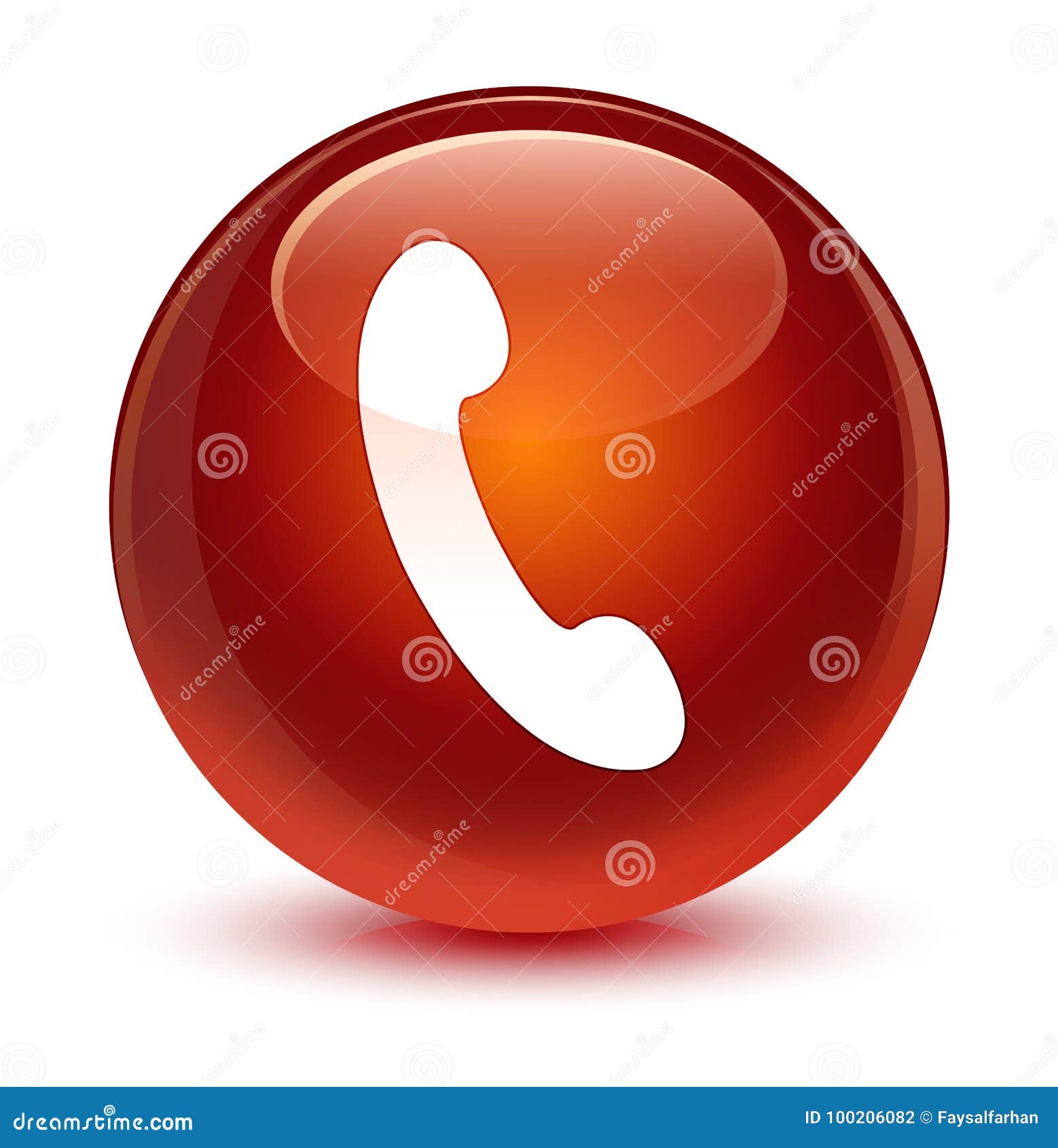 Phone Icon Glassy Brown Round Button Stock Illustration - Illustration ...