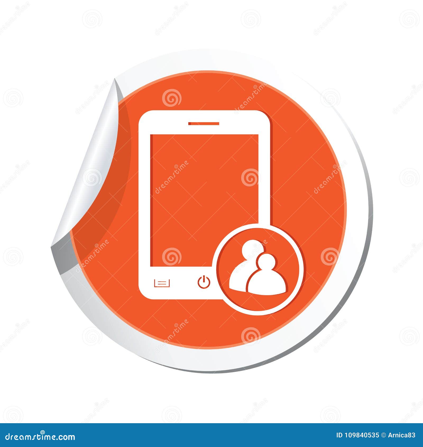 Phone icon with group menu stock vector. Illustration of element ...