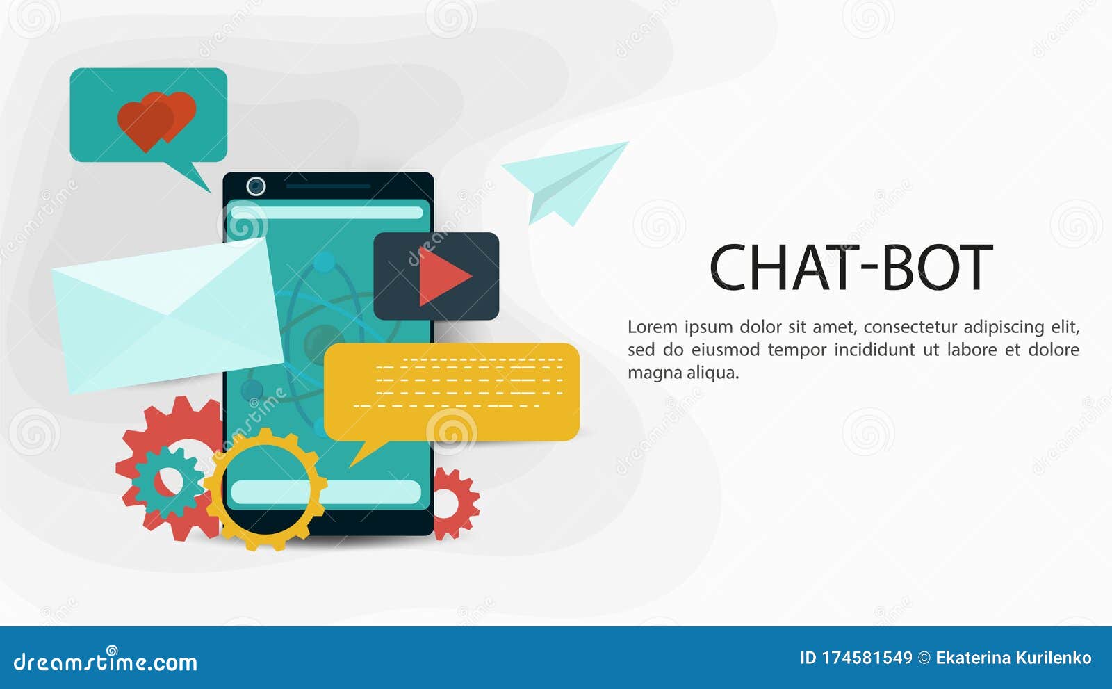 Phone Icon with Mail and Chat Functions on a White Background for a ...