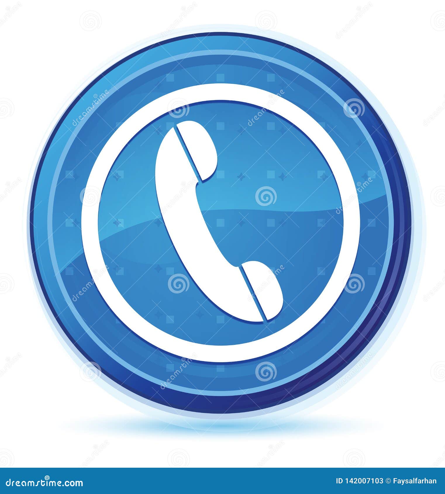 Phone Icon Midnight Blue Prime Round Button Stock Vector - Illustration ...
