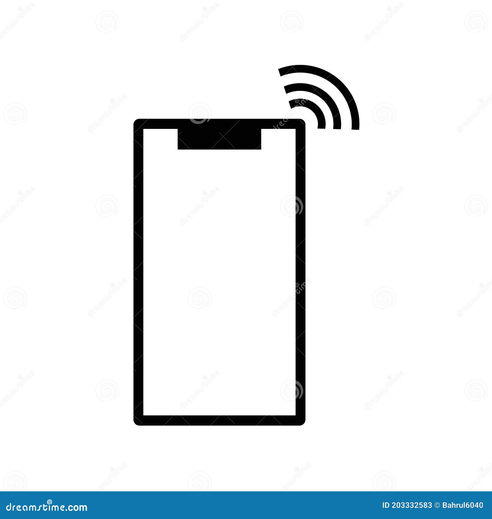 Phone Icon with Network Connection Stock Image - Illustration of ...