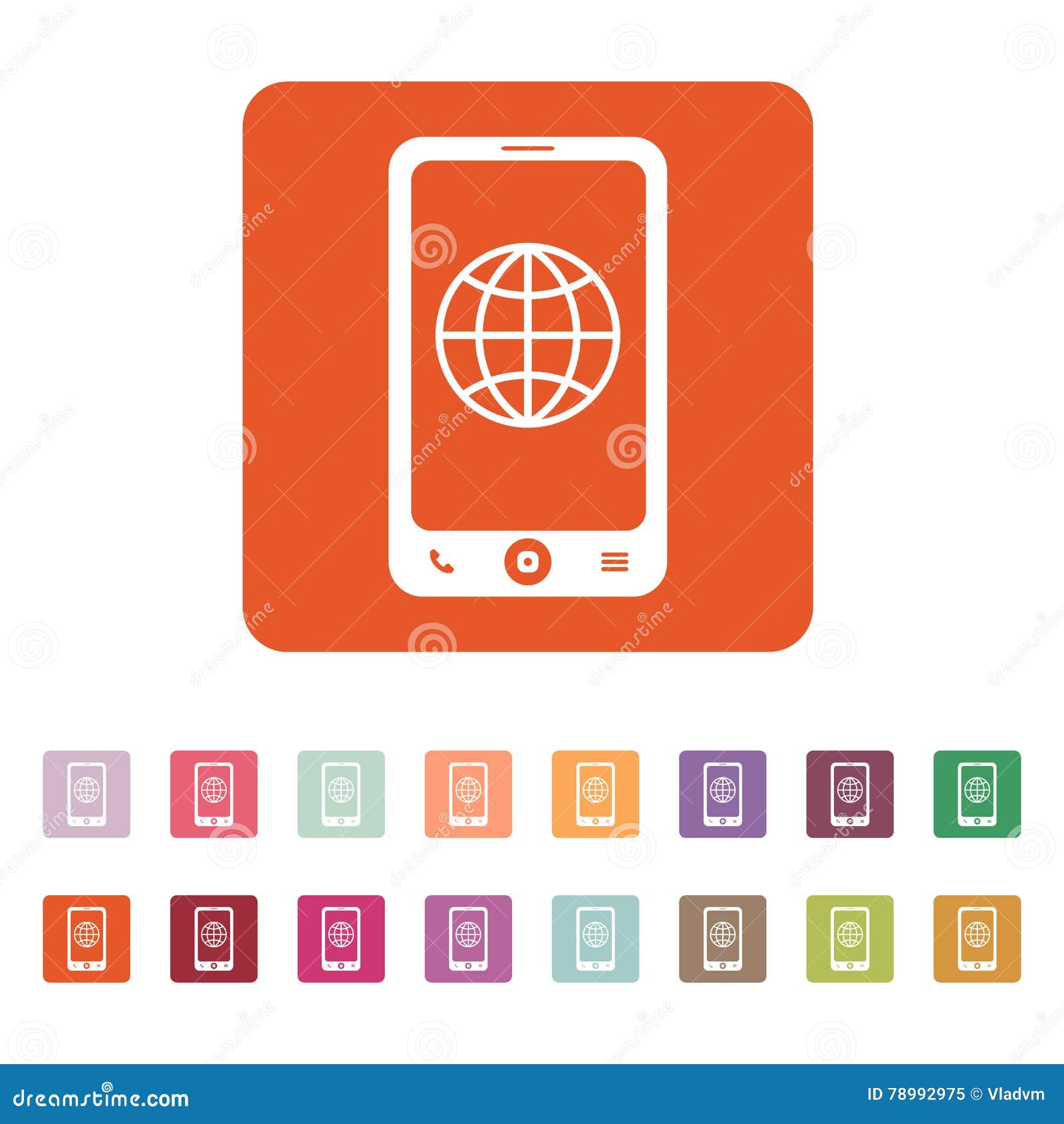 The Phone Icon. Network Symbol Stock Vector - Illustration of design ...