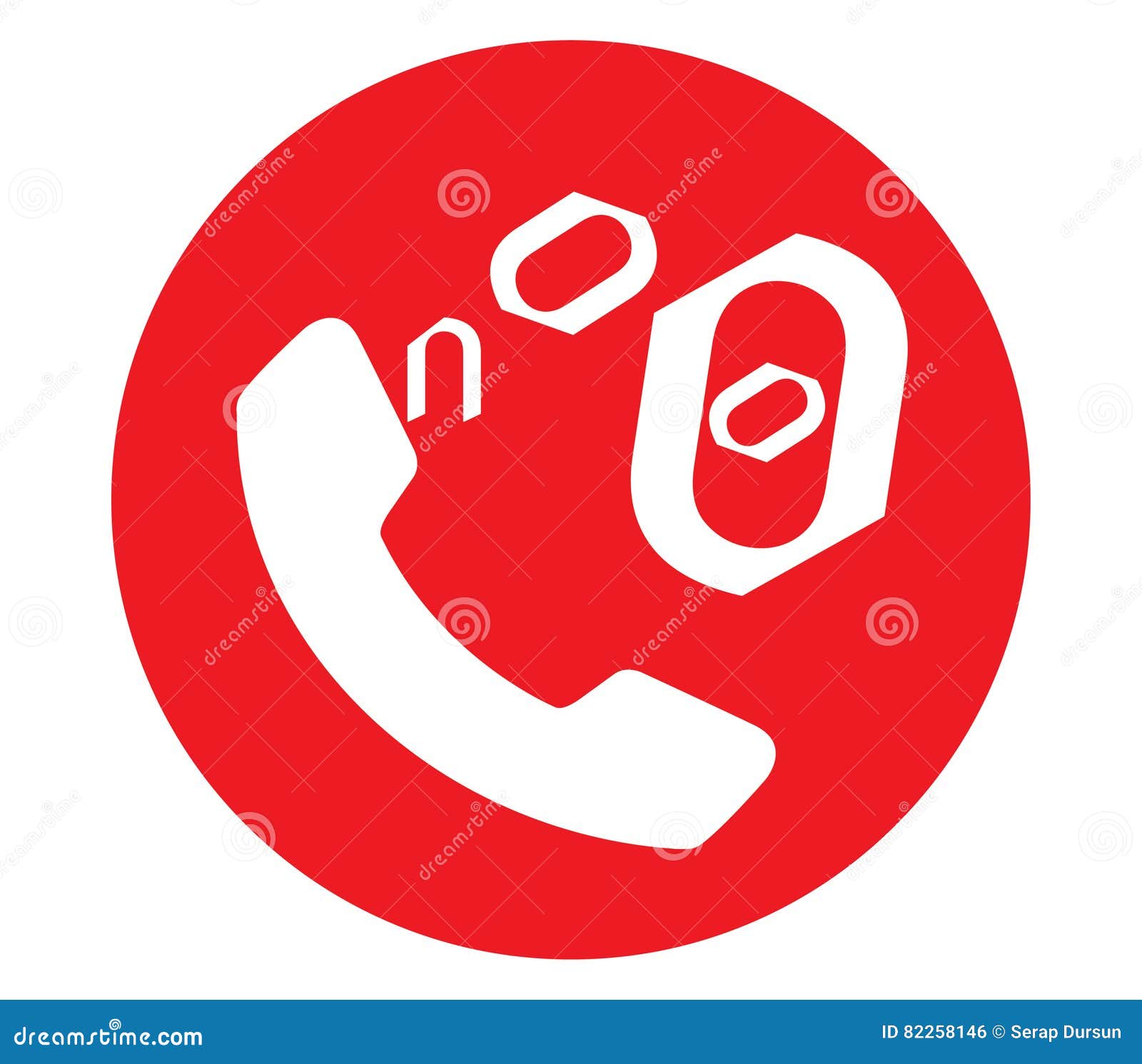 Phone Icon for No stock illustration. Illustration of restrict - 82258146
