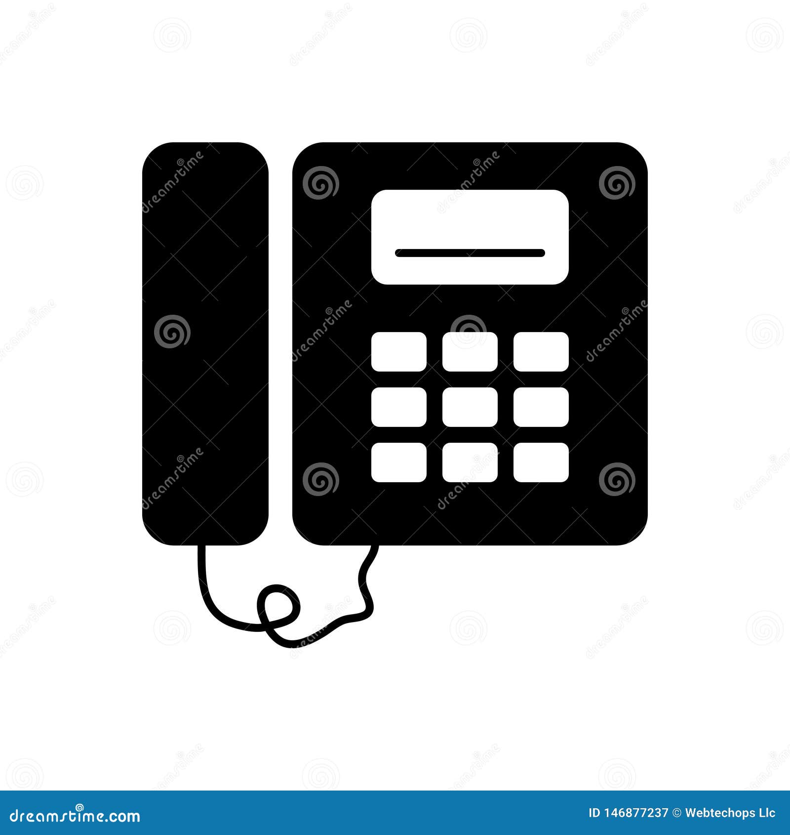 Black Solid Icon for Phone, Phone and Telephone Stock Vector ...