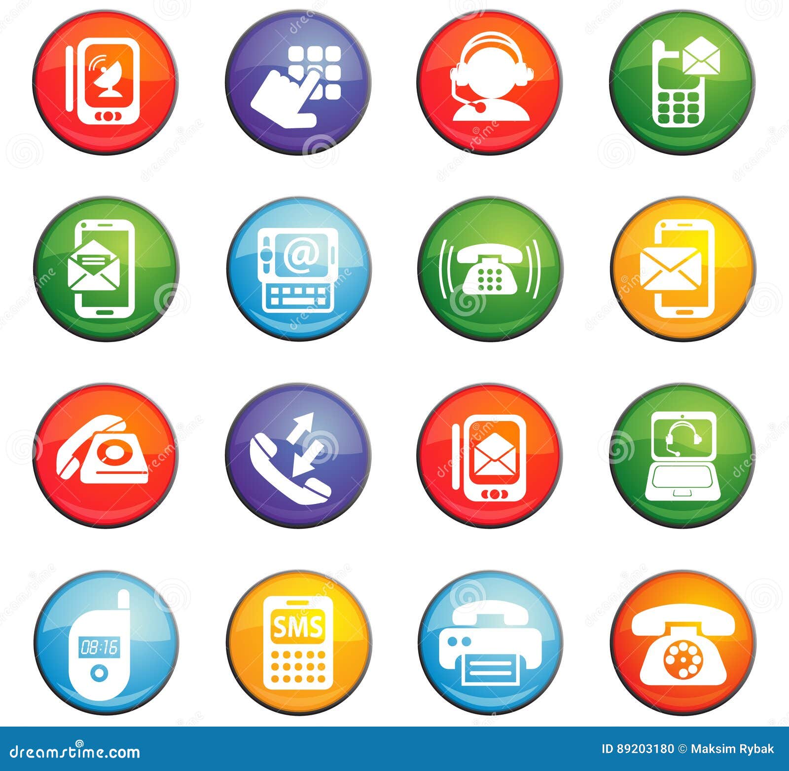 Phone icon set stock illustration. Illustration of entering - 89203180