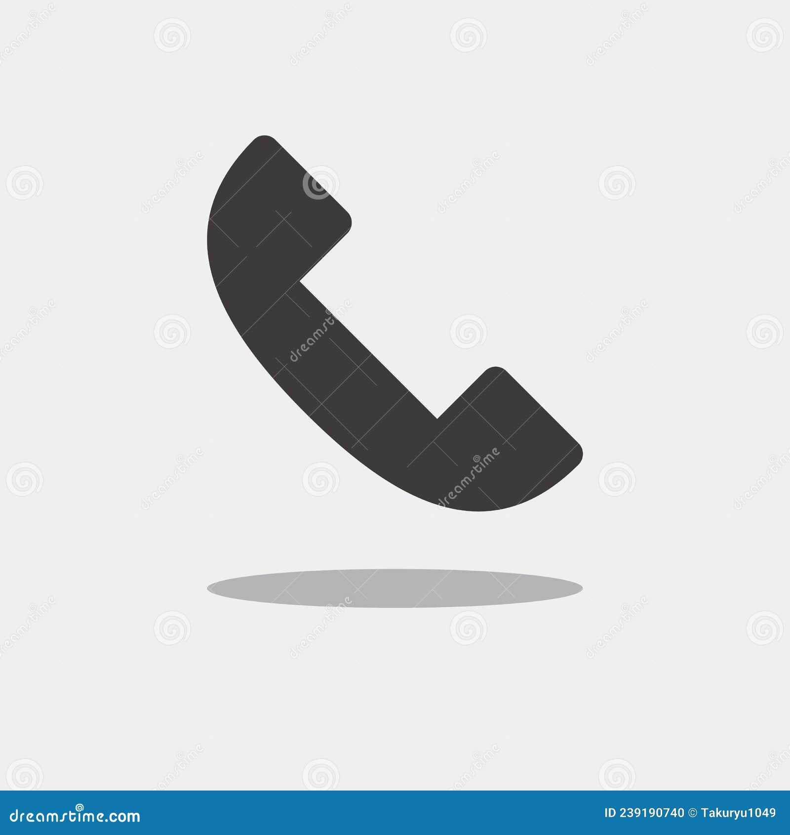 Phone Icon with Shadow. Vector. Stock Vector - Illustration of phone ...