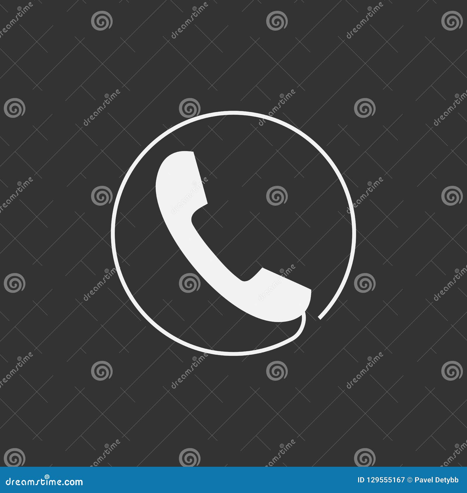 Phone Icon, Sign. Handset. Vector Illustration. Flat Design. Stock ...