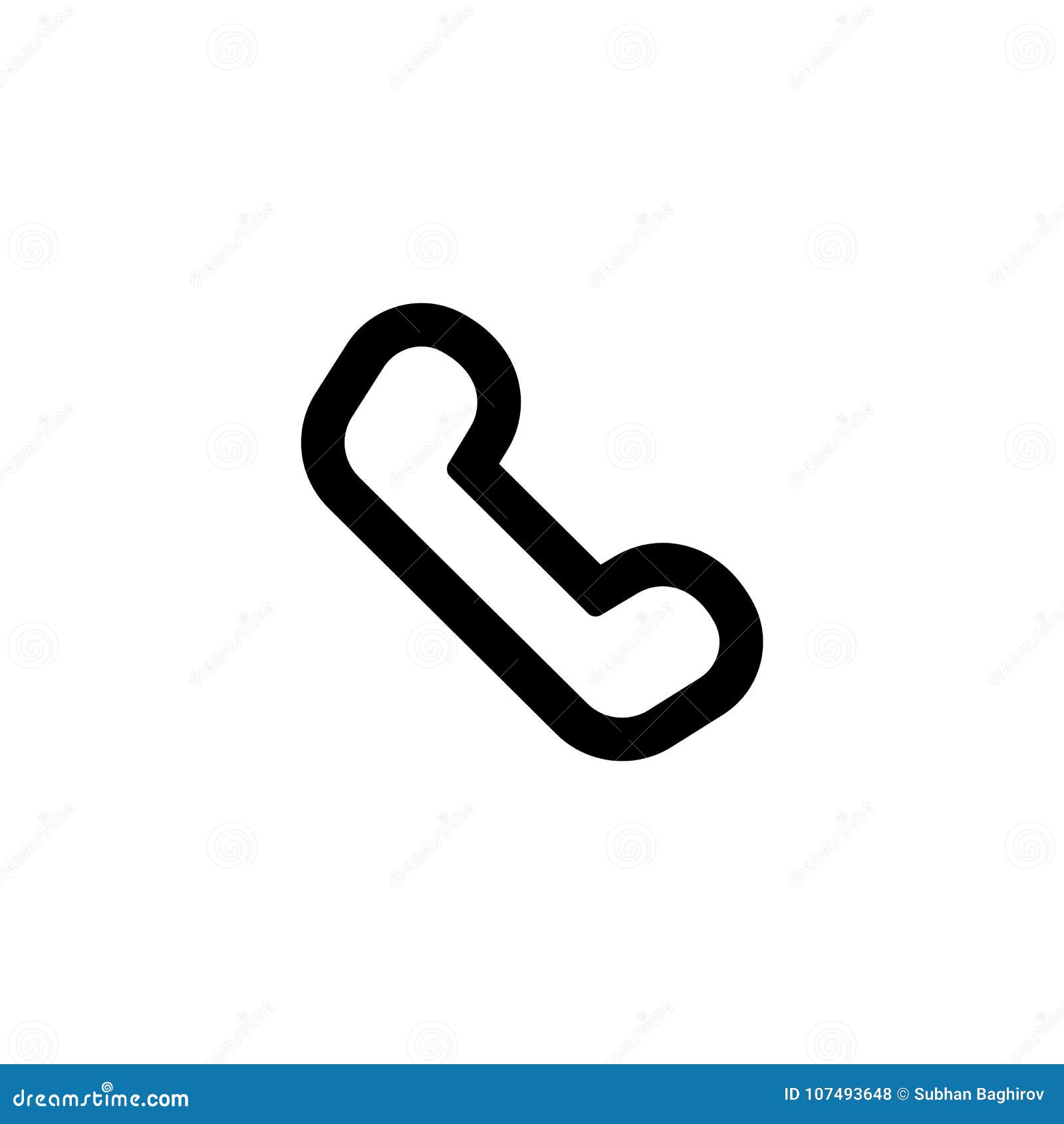 Phone Icon for Simple Flat Style Ui Design Stock Vector - Illustration ...