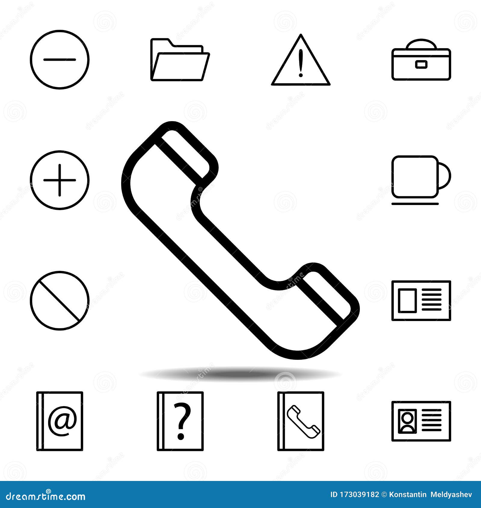 Phone Icon. Simple Thin Line, Outline Vector Element of Minimalistic, Web Icons Set for UI and ...