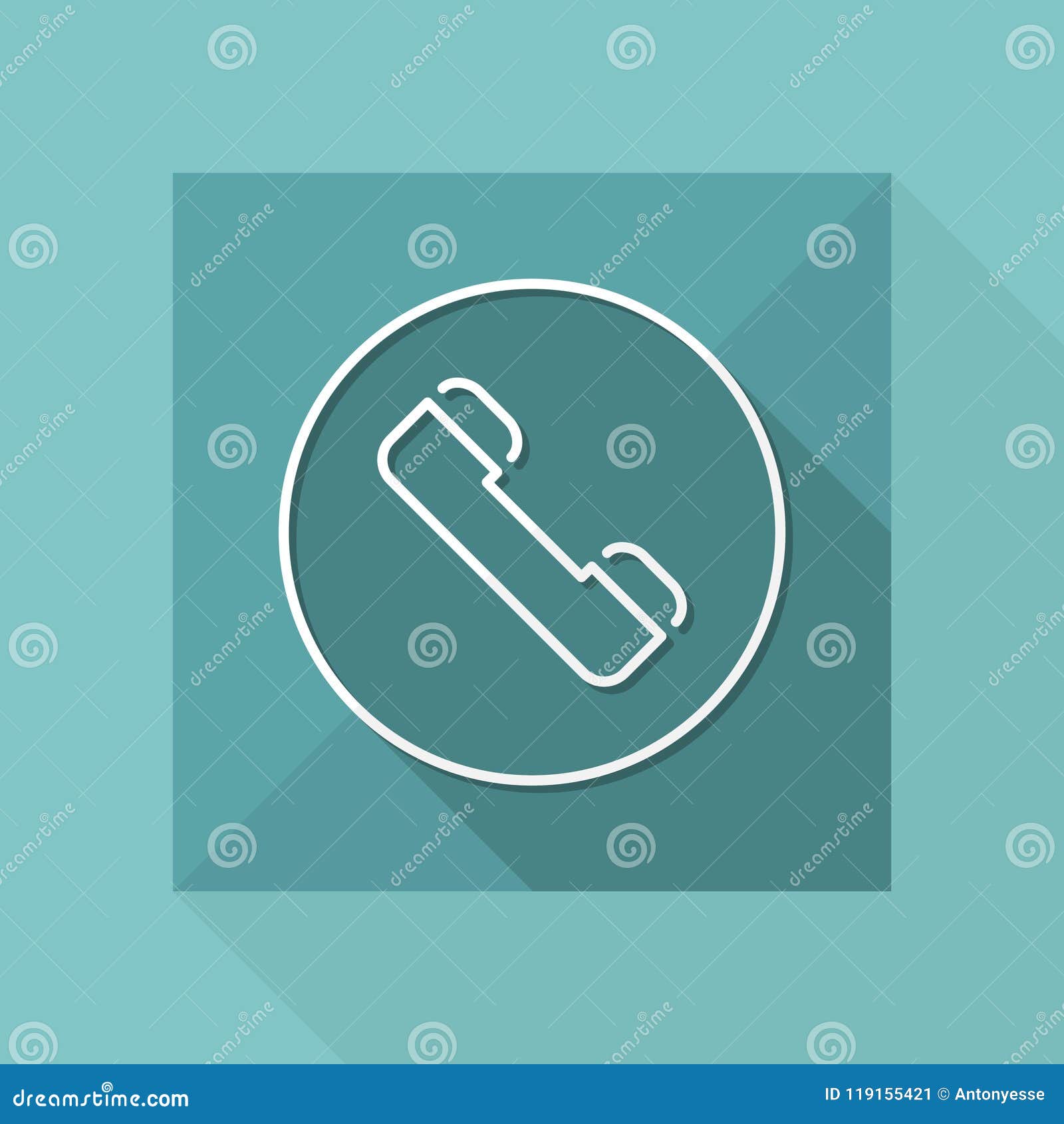 Phone icon - Thin series stock vector. Illustration of connection ...