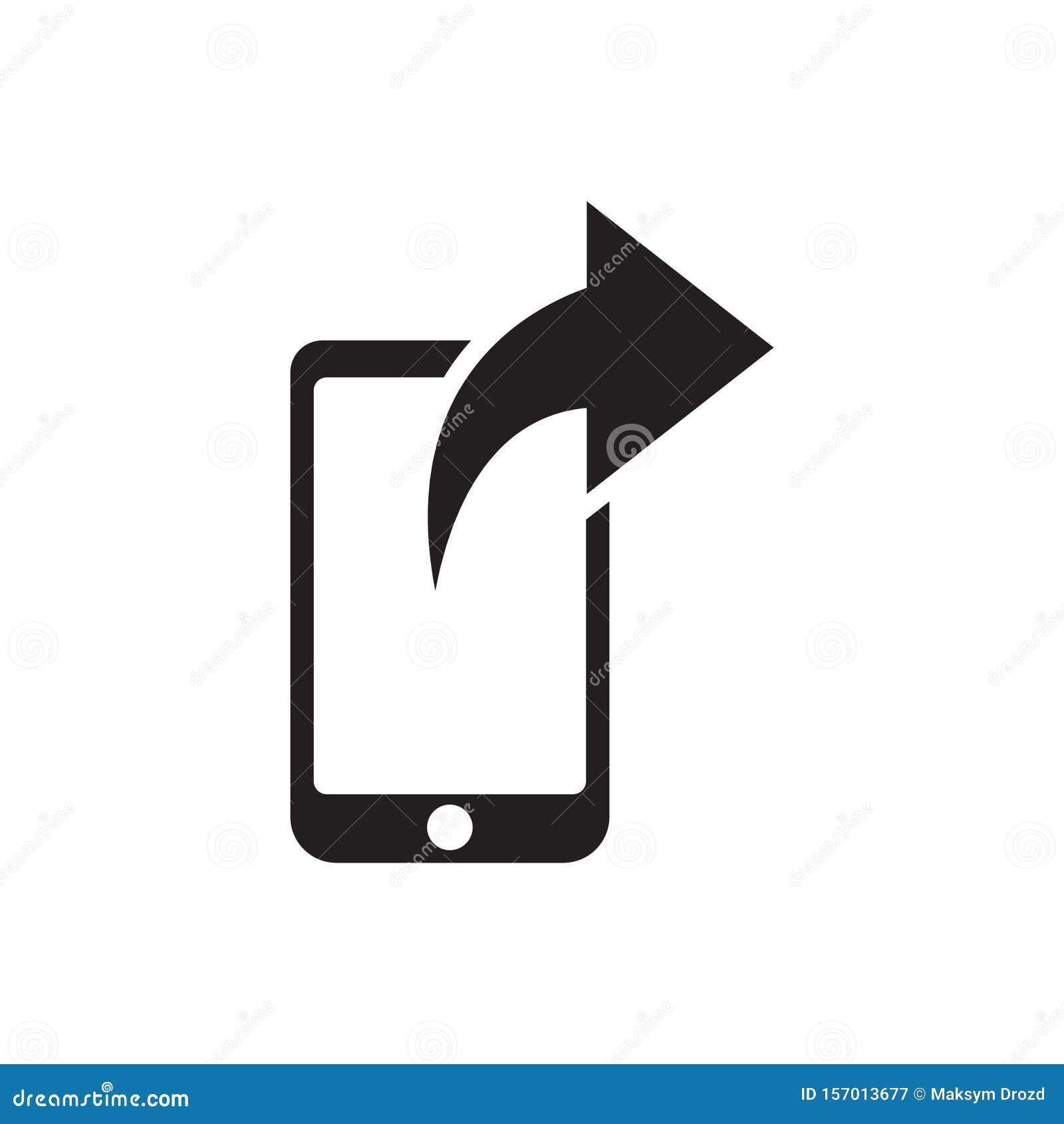 Phone Icon Vector. Phone with Arrow Icon. Call Icon Vector Stock ...