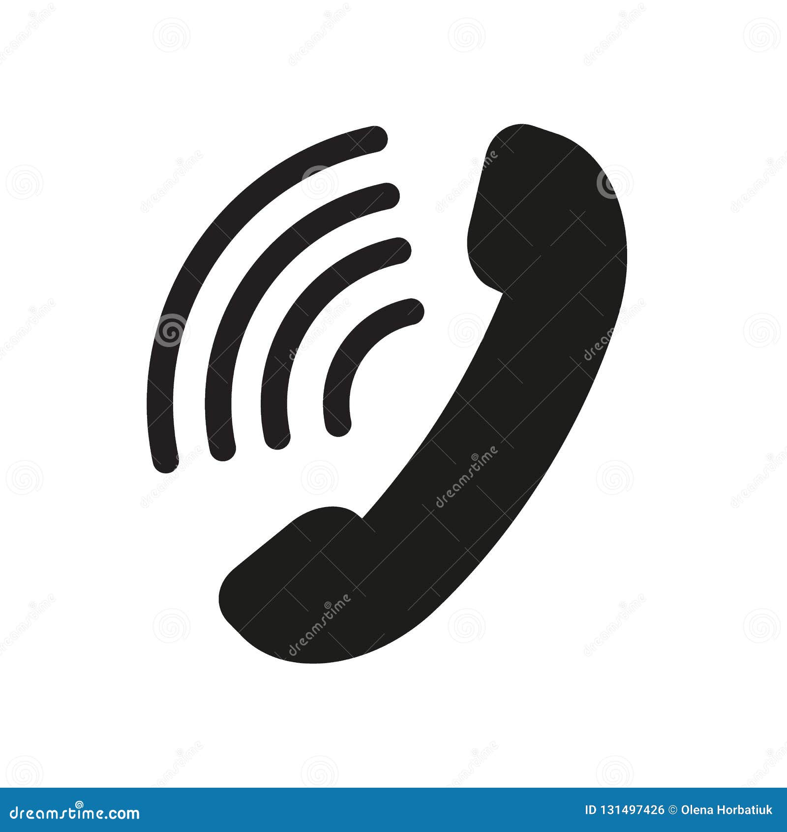 Phone icon. Web icon stock vector. Illustration of dial - 131497426