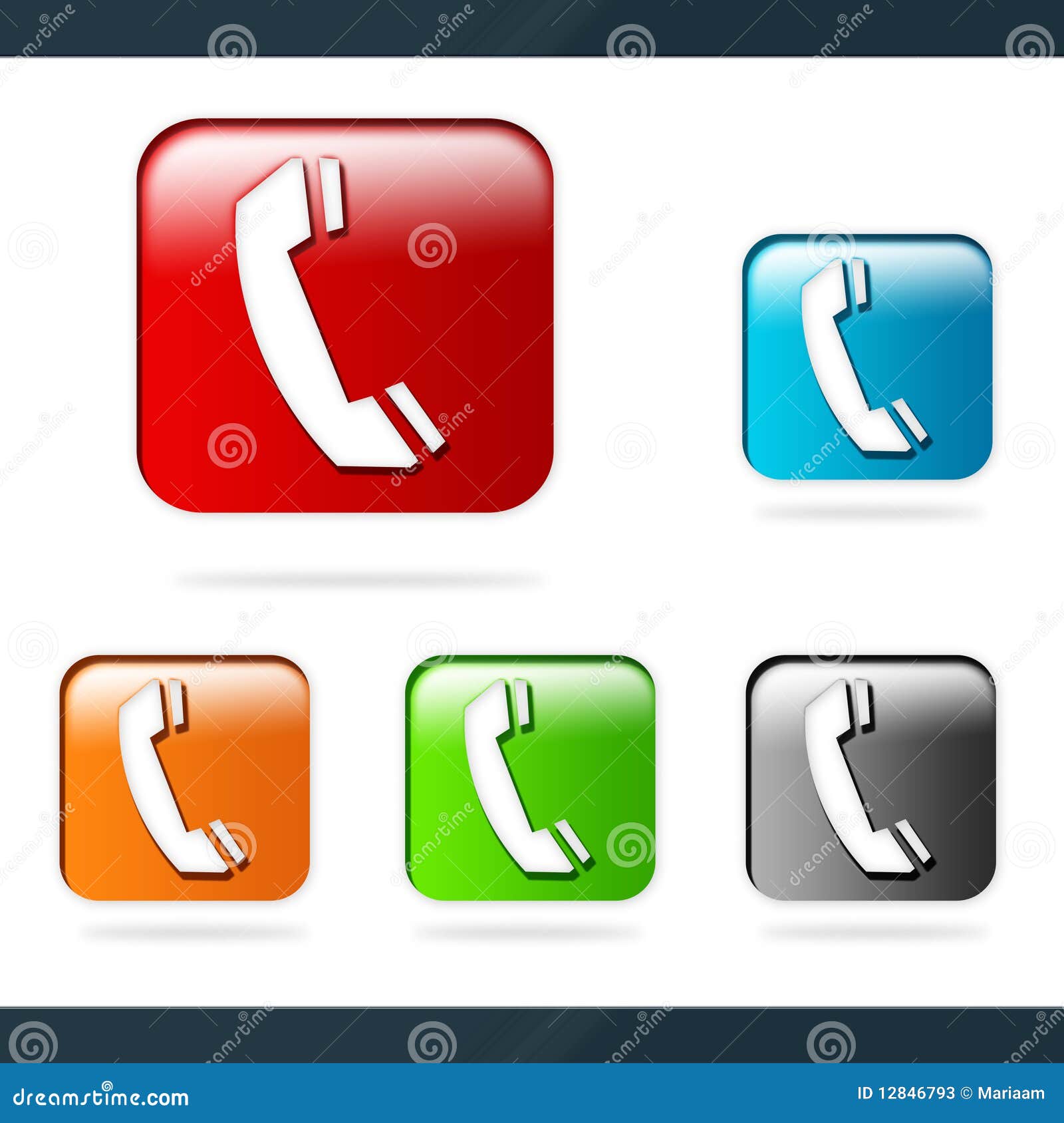 Phone icons stock illustration. Illustration of icons - 12846793