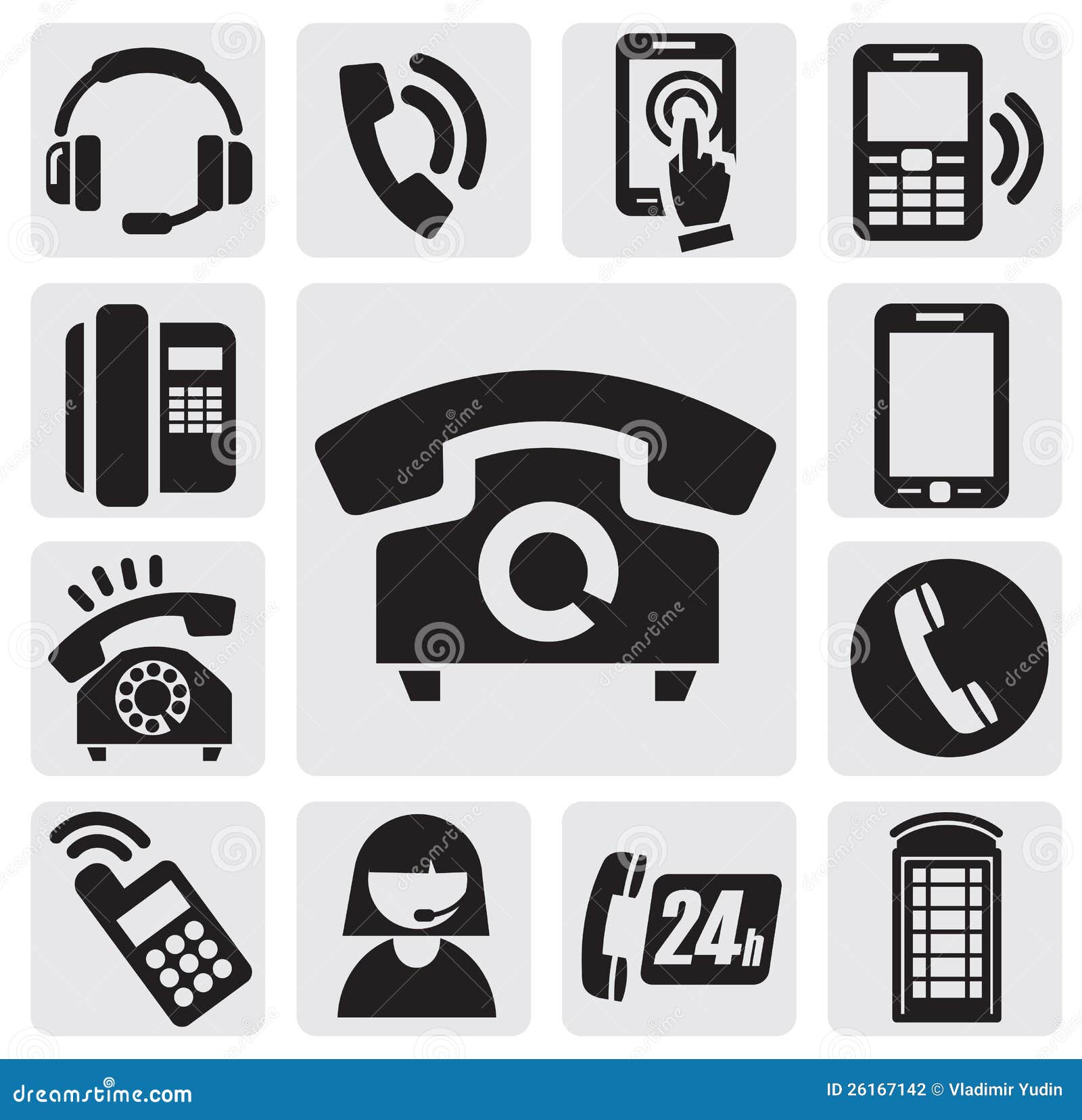 Phone icons stock vector. Illustration of design, communication - 26167142