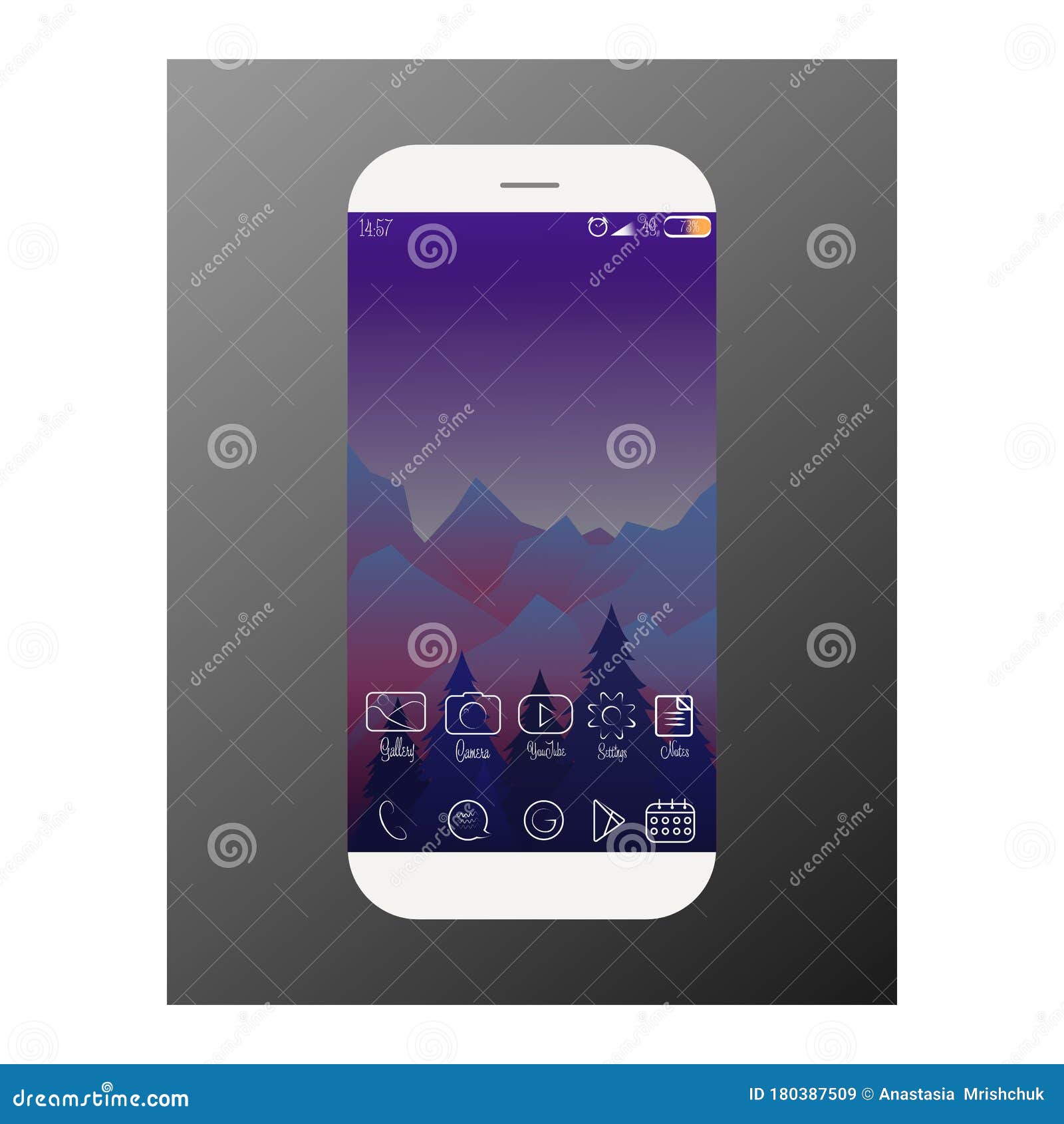 Phone Interface Picture. Logo. Vector Illustration Stock Illustration ...
