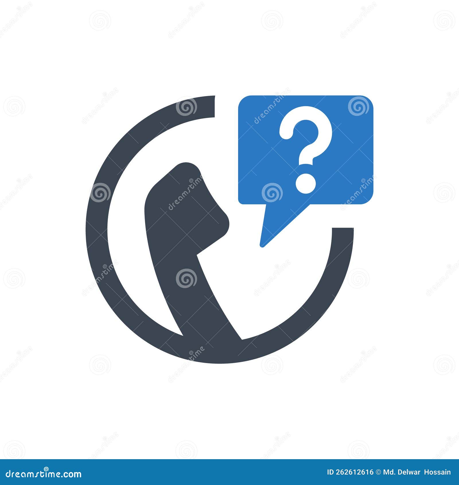 Phone interview icon stock vector. Illustration of call - 262612616