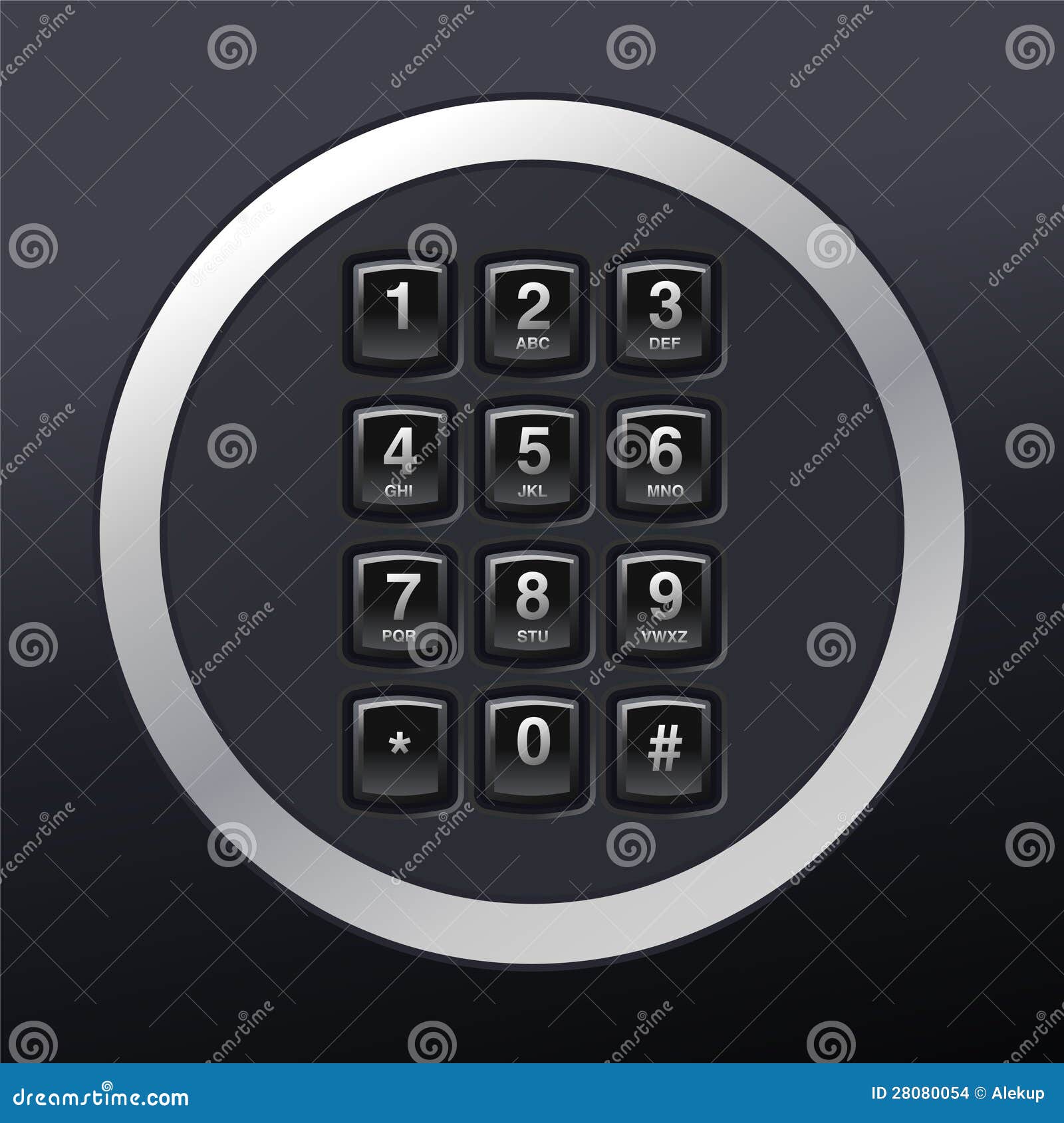 Phone Keypad Buton Set Cartoon Vector | CartoonDealer.com #223472017