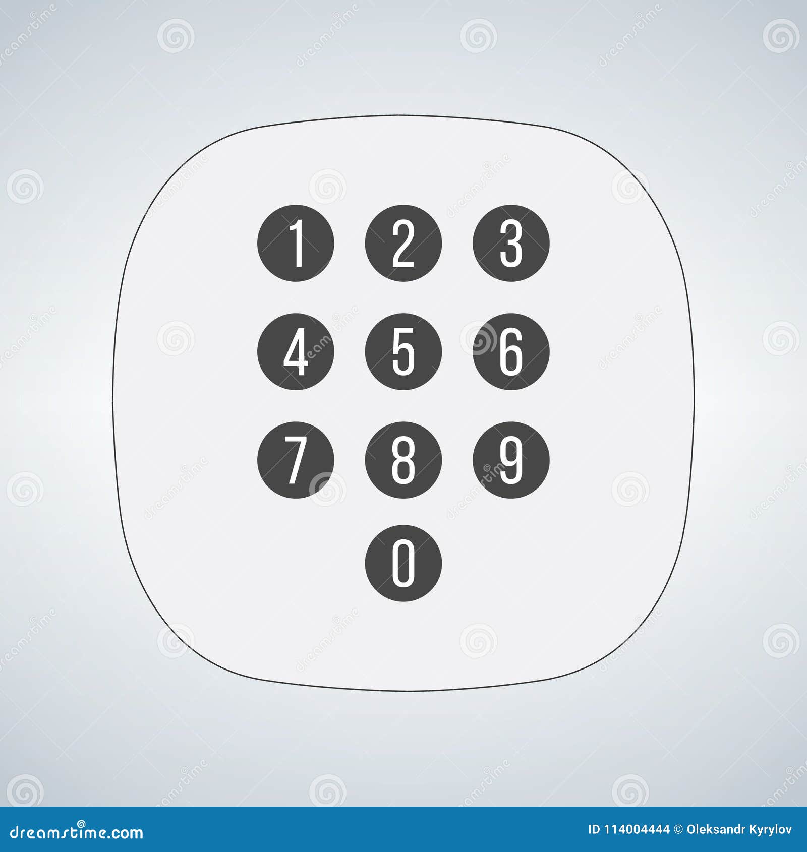 Phone Keypad App in Touchscreen Device, Illustration on Modern ...
