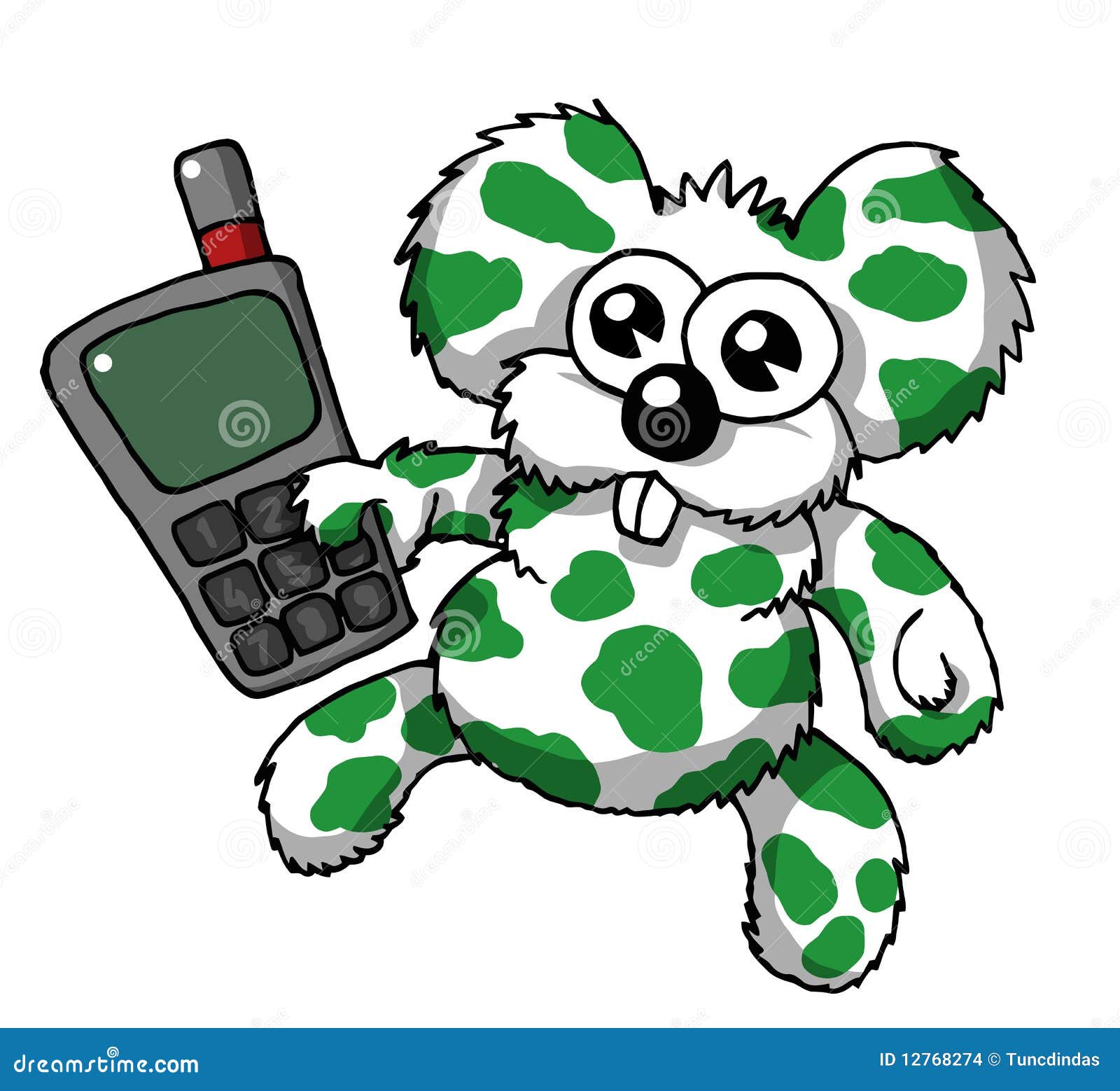 Phone koala stock vector. Illustration of handy, animal - 12768274