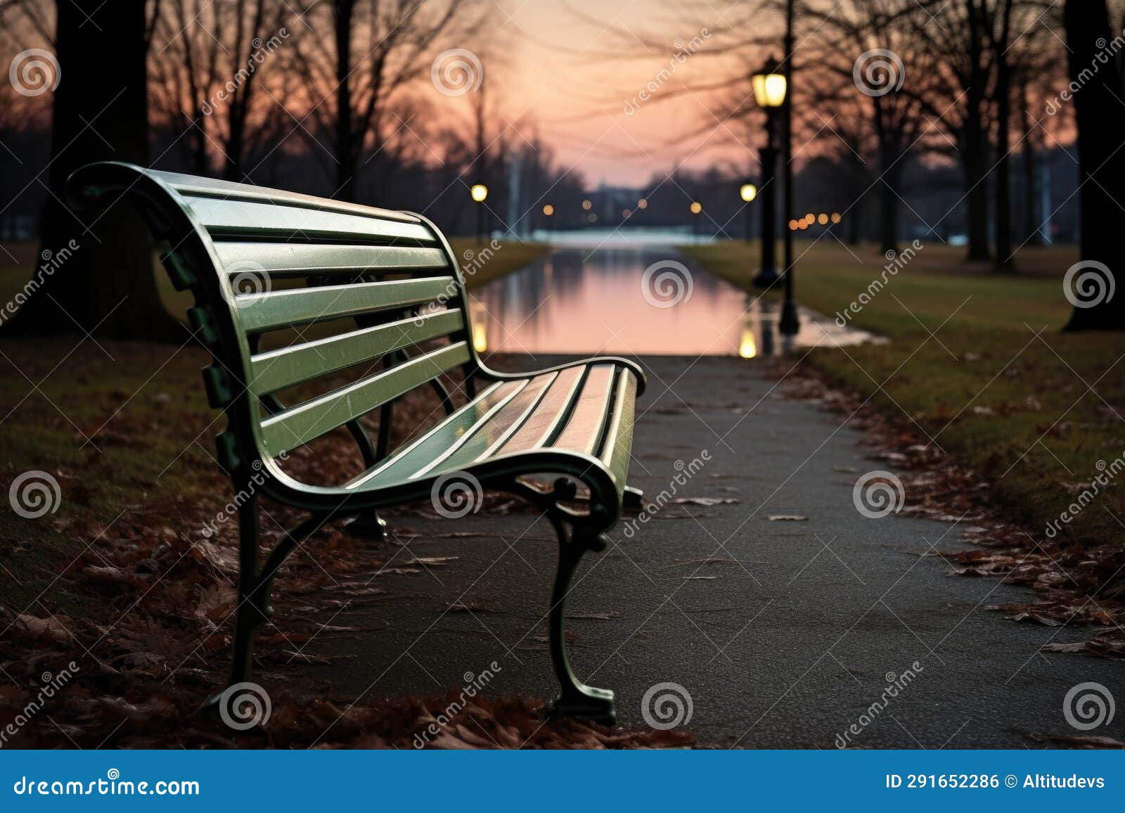 Phone Left Behind on a Park Bench Seat while Owner is Jogging Stock ...