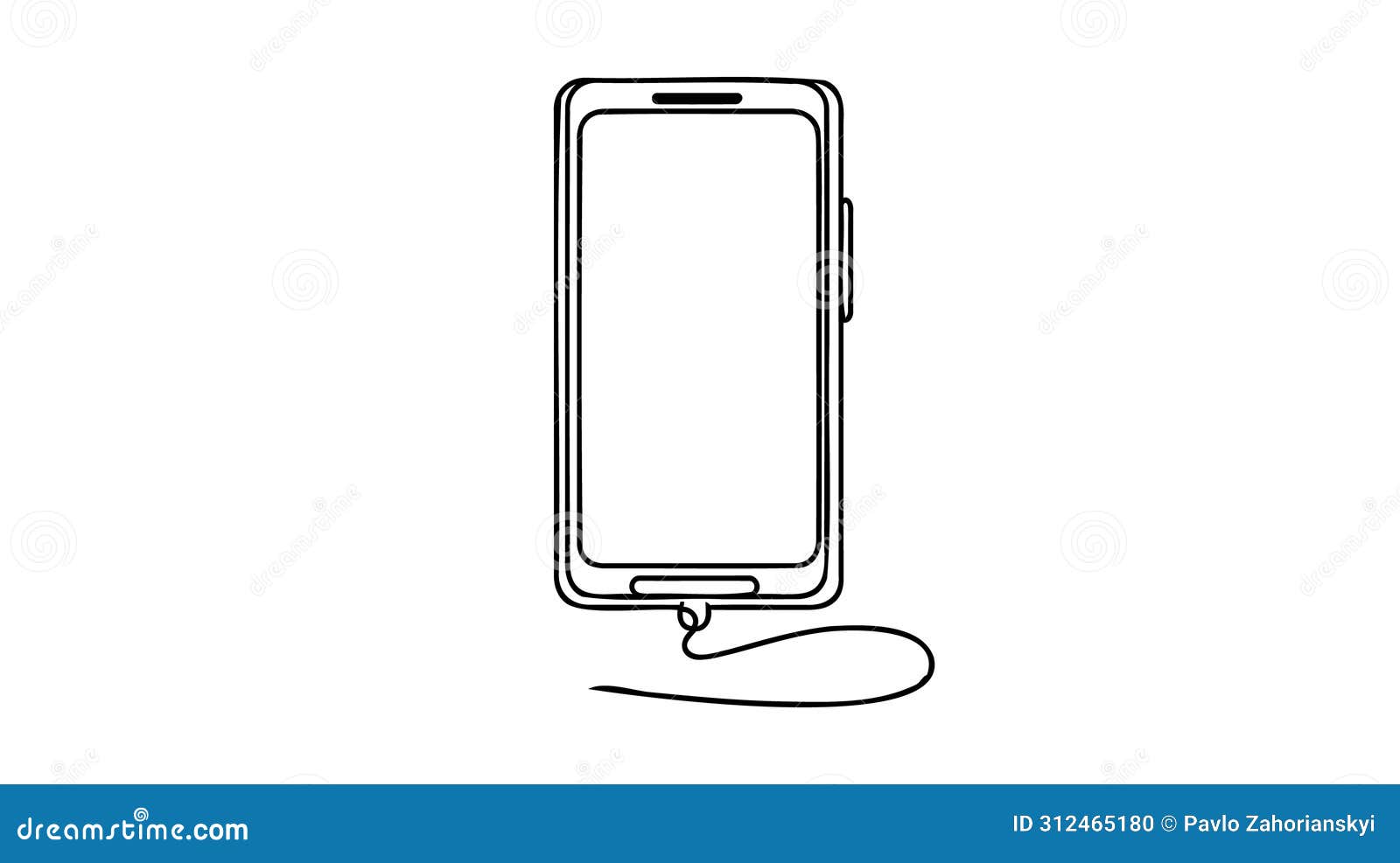 Phone Line Background. One Line Drawing Background. Continuous Line ...