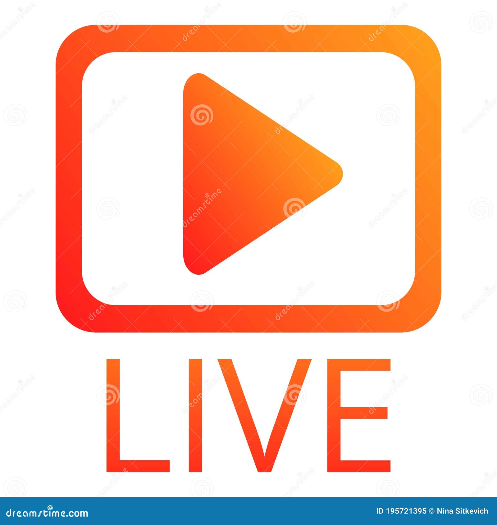 Phone Live Video Icon, Cartoon Style Stock Vector - Illustration of ...