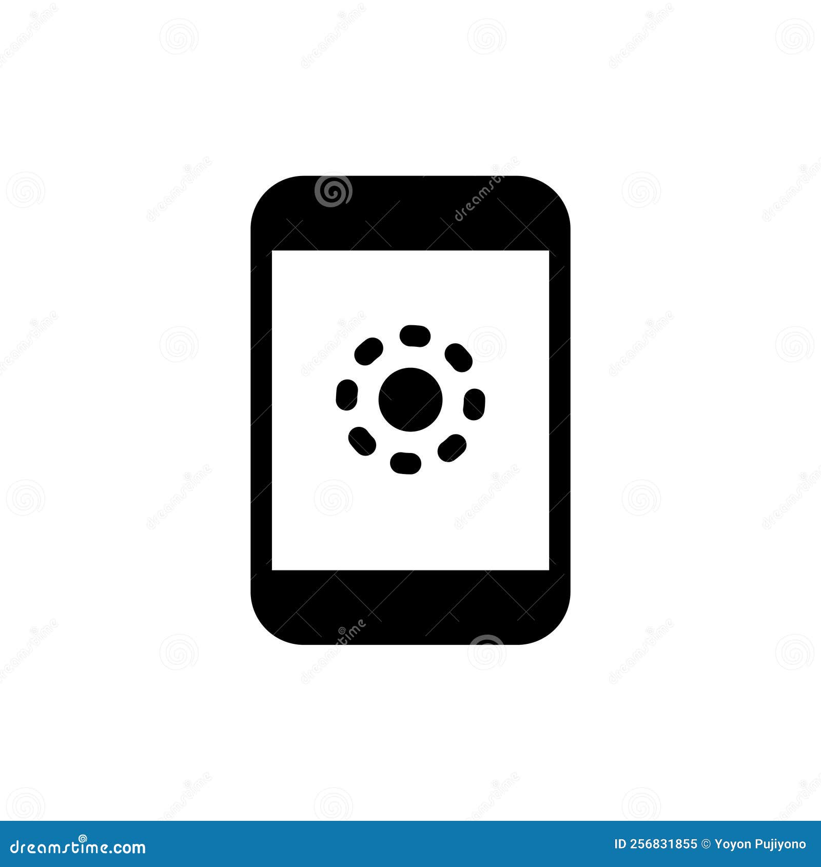Phone Loading Icon or on Screen Finger Print Stock Vector ...