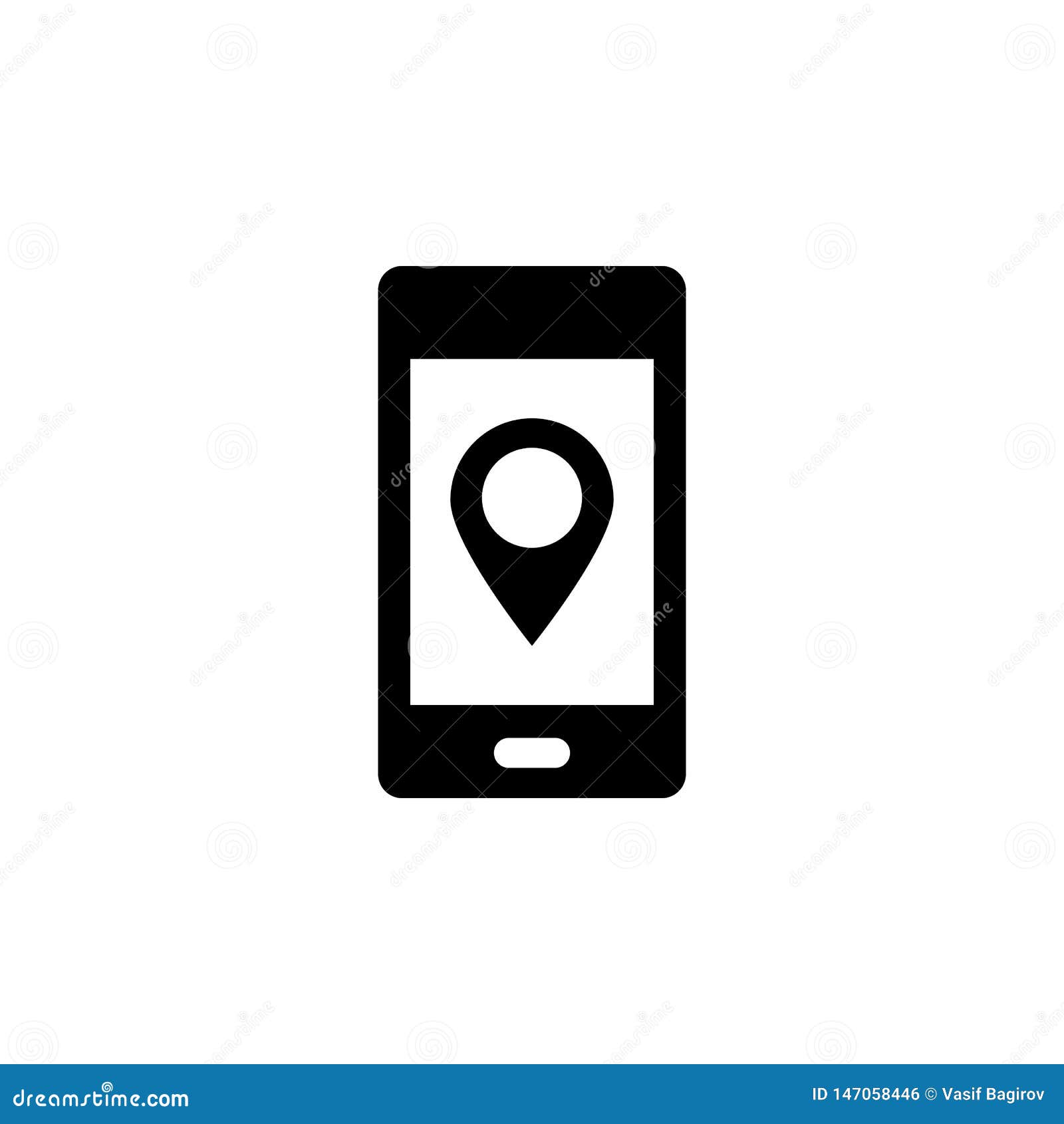 Phone, Location Vector Icon. Simple Element Illustration from UI ...