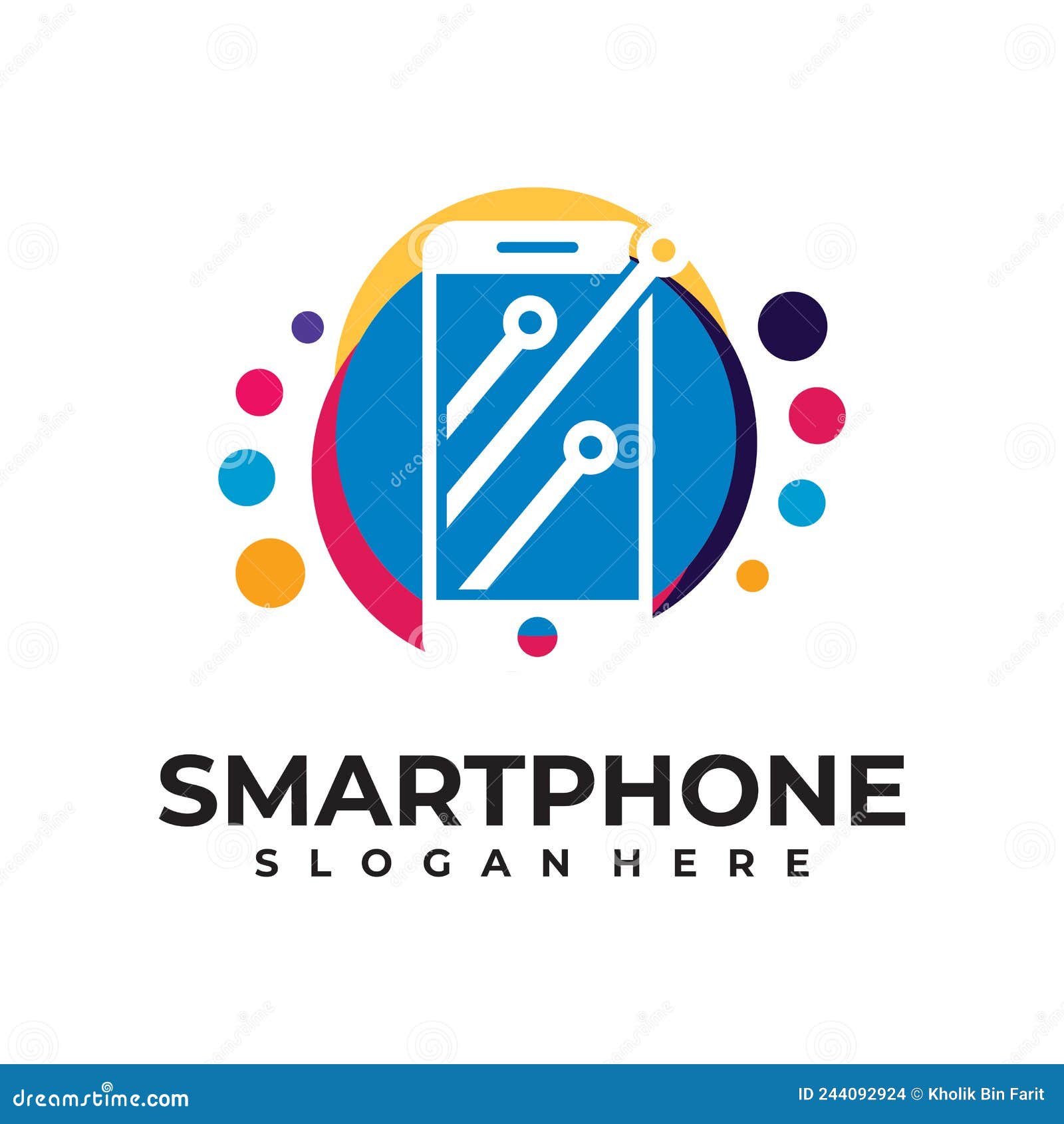 Phone Logo Vector Design Template Stock Vector - Illustration of fast ...