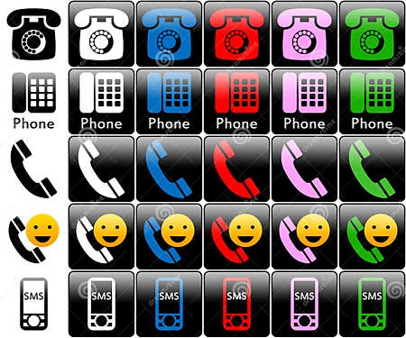 Phone logos stock illustration. Illustration of connect - 6818812