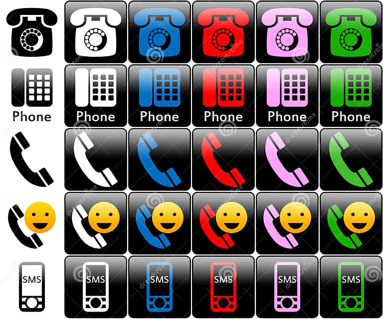 Phone logos stock illustration. Illustration of connect - 6818812