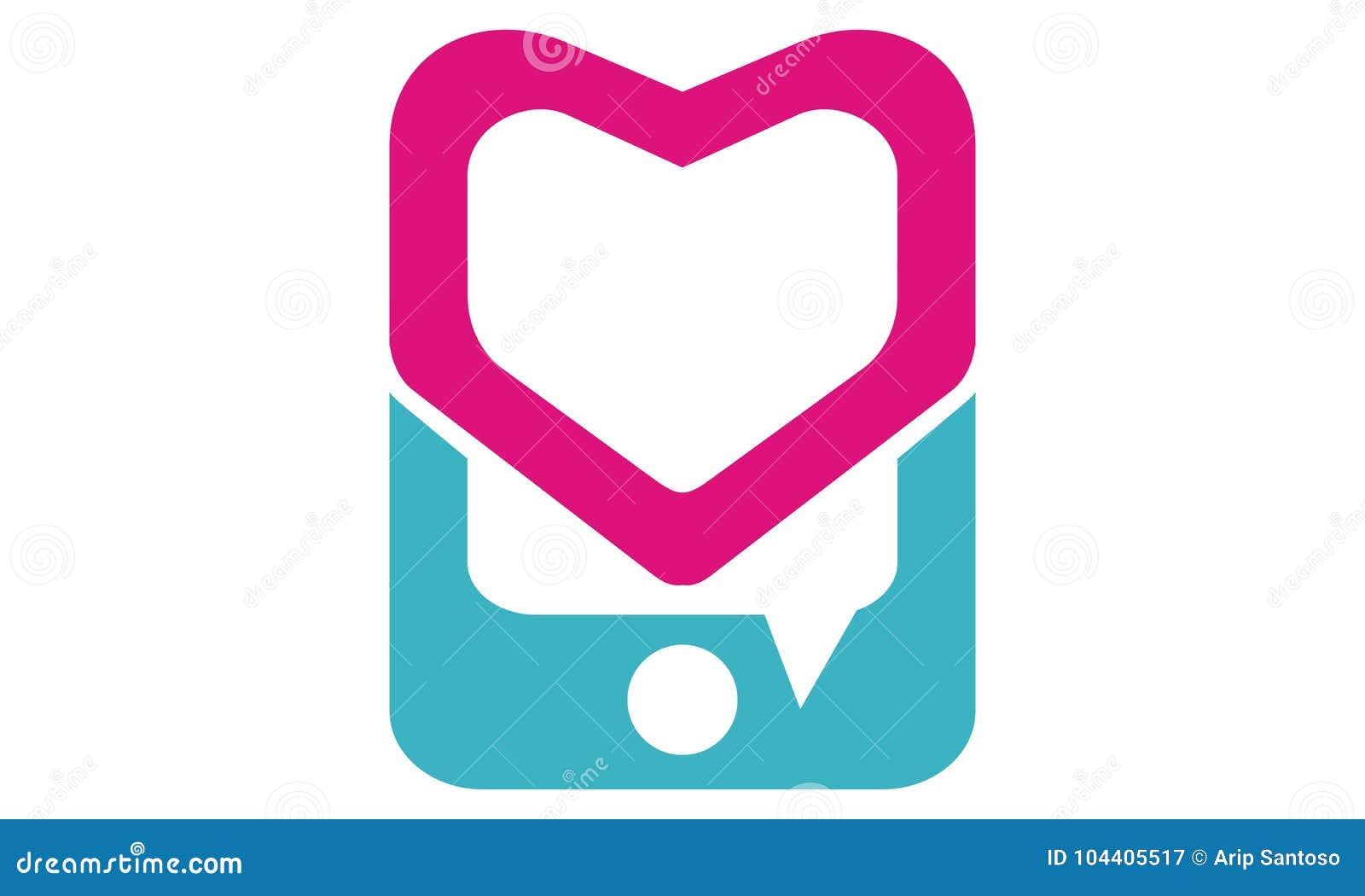 Phone Love Template stock vector. Illustration of media - 104405517