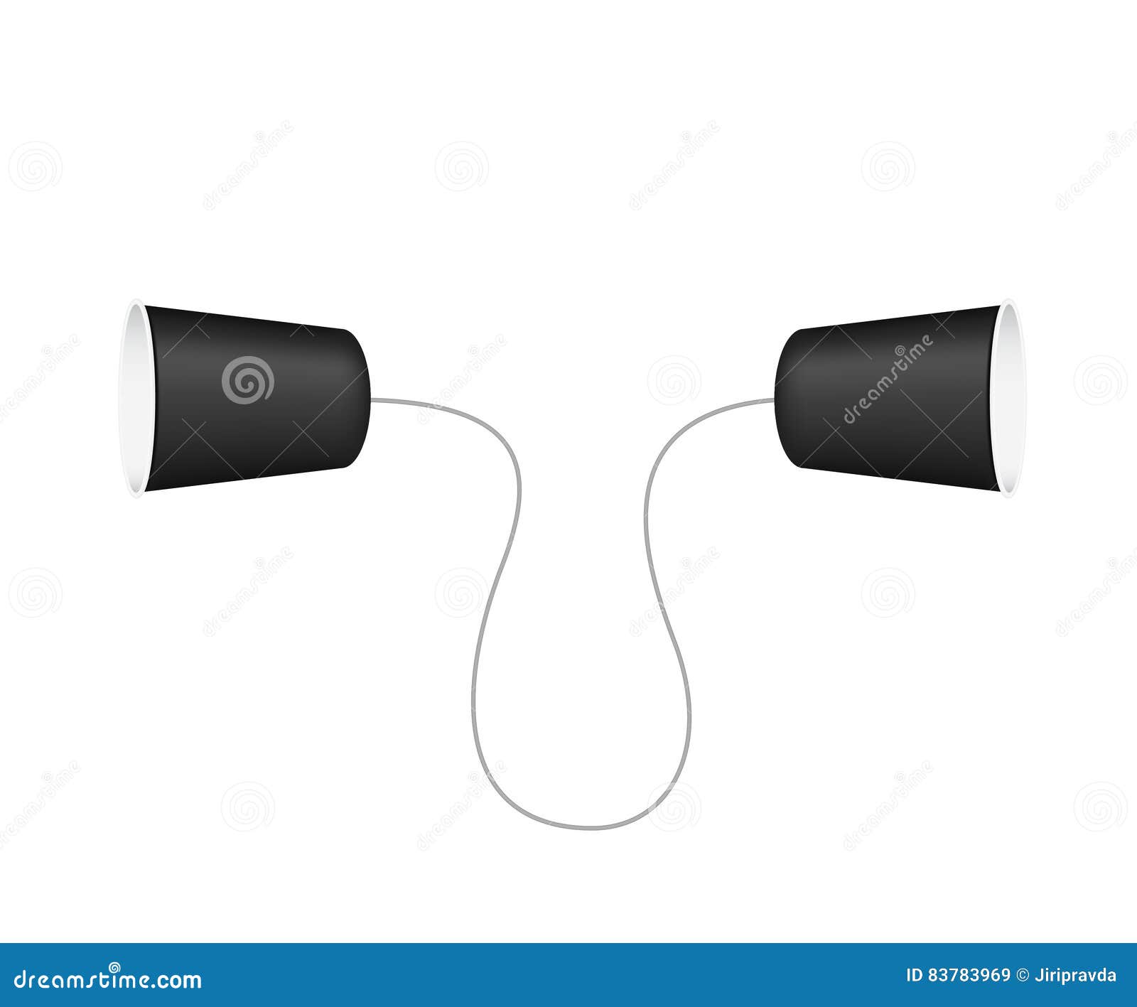 Phone Made from Plastic Cups Stock Vector - Illustration of discussion ...