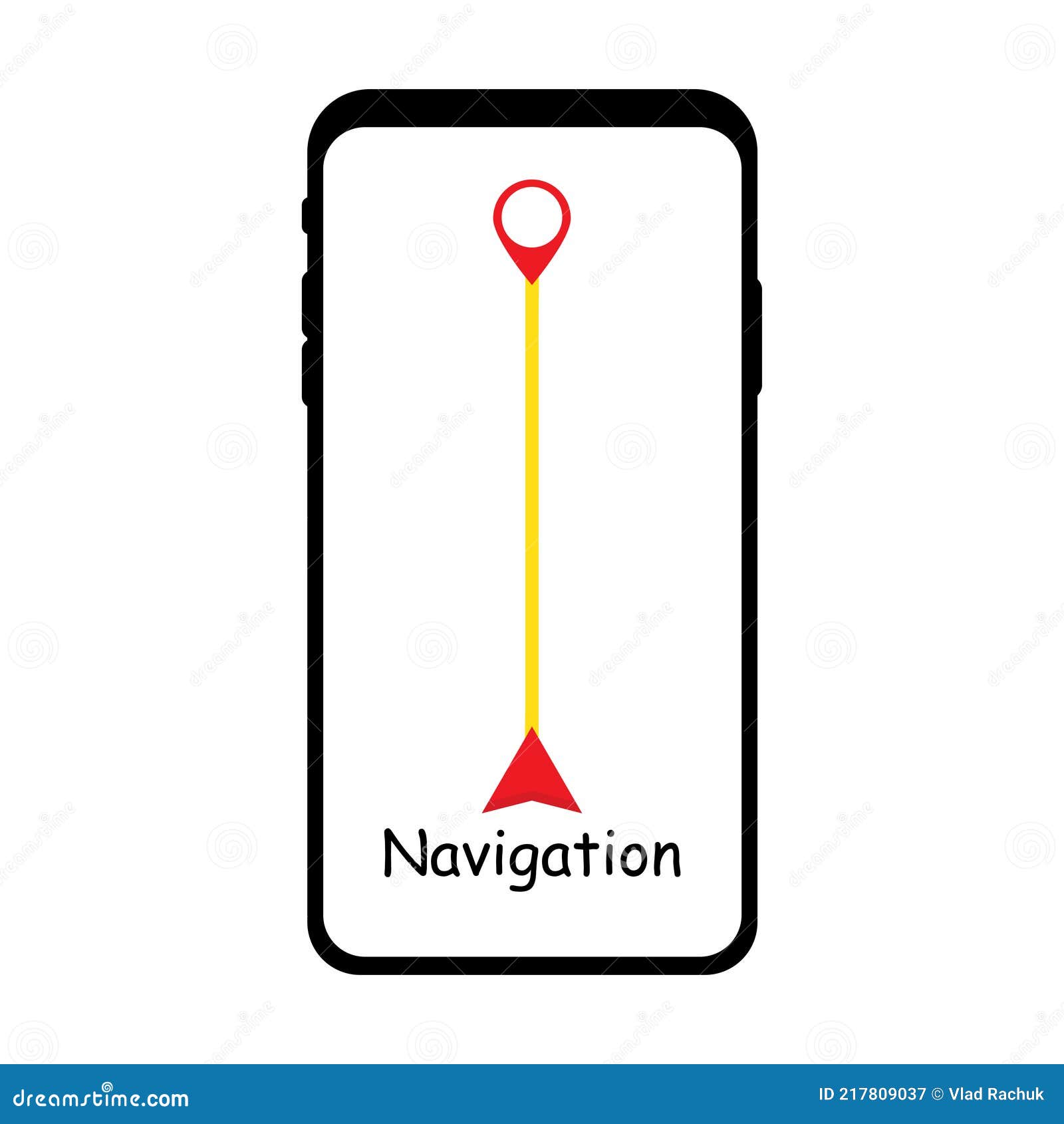 Phone Map Gps Navigation. Phone Gps Navigator Icon Set. Roadmap Icon ...