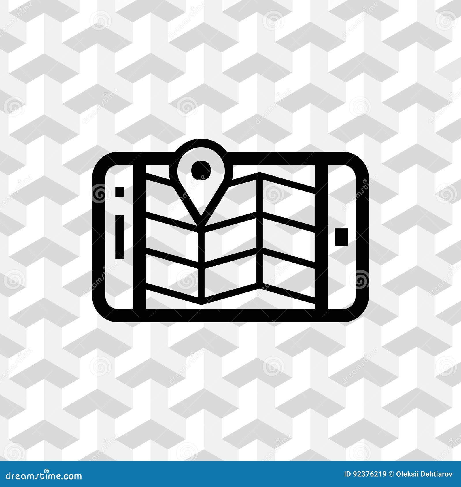 Phone and Map Icon Stock Vector Illustration Flat Design Stock Vector ...